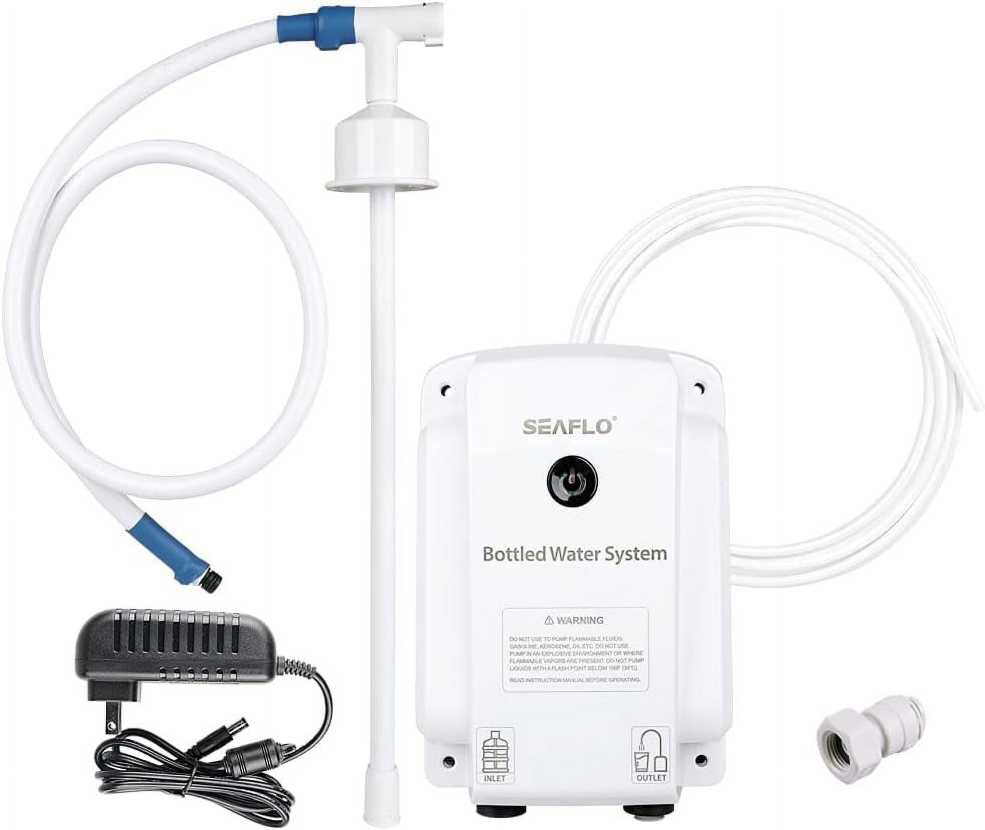 SEAFLO Bottled Water Dispensing System with Wall Plug – On/Off Switch ...