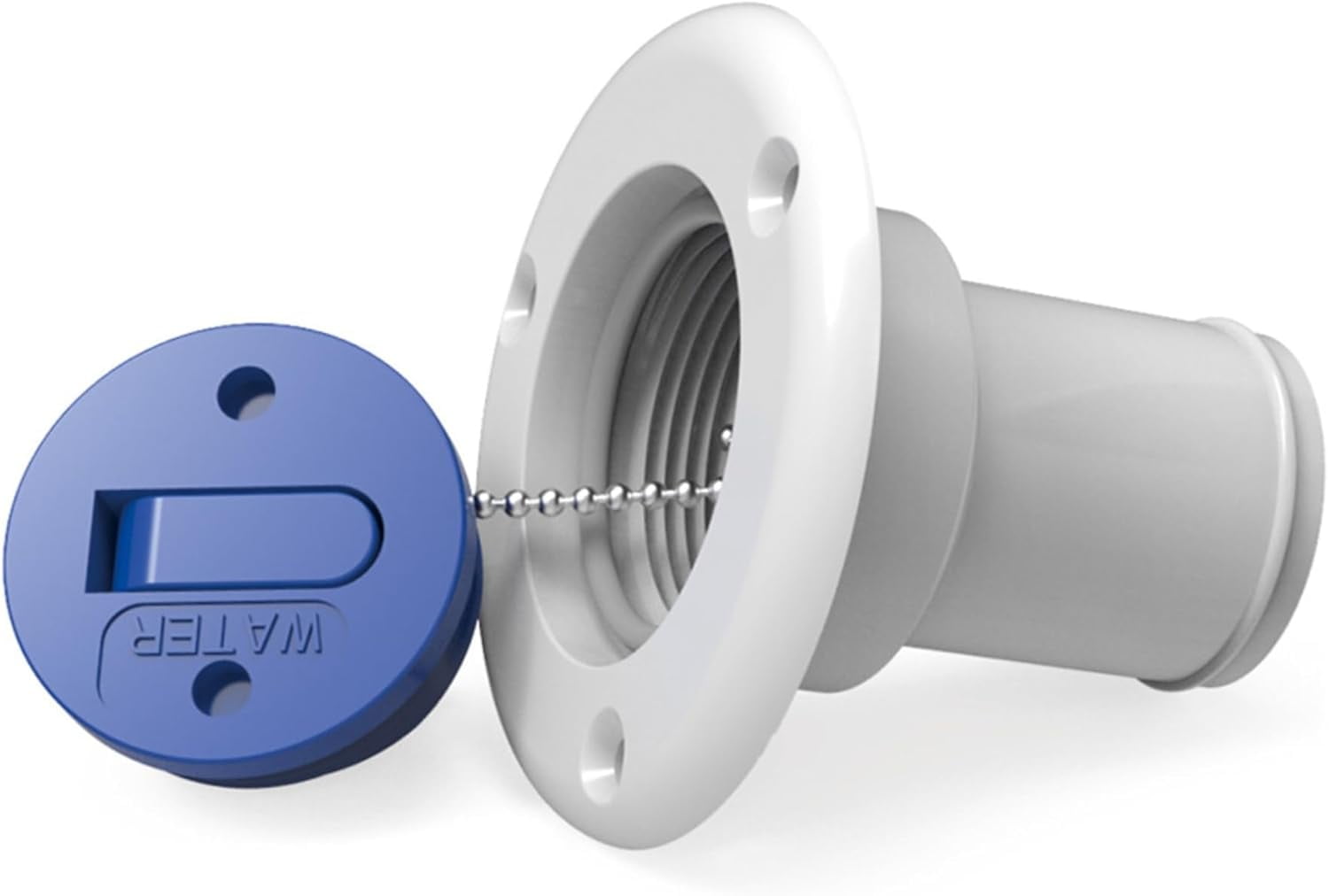 SEAFLO Keyless Water Deck Filler Cap with Attached Chain – 1-1/2" Hose ...