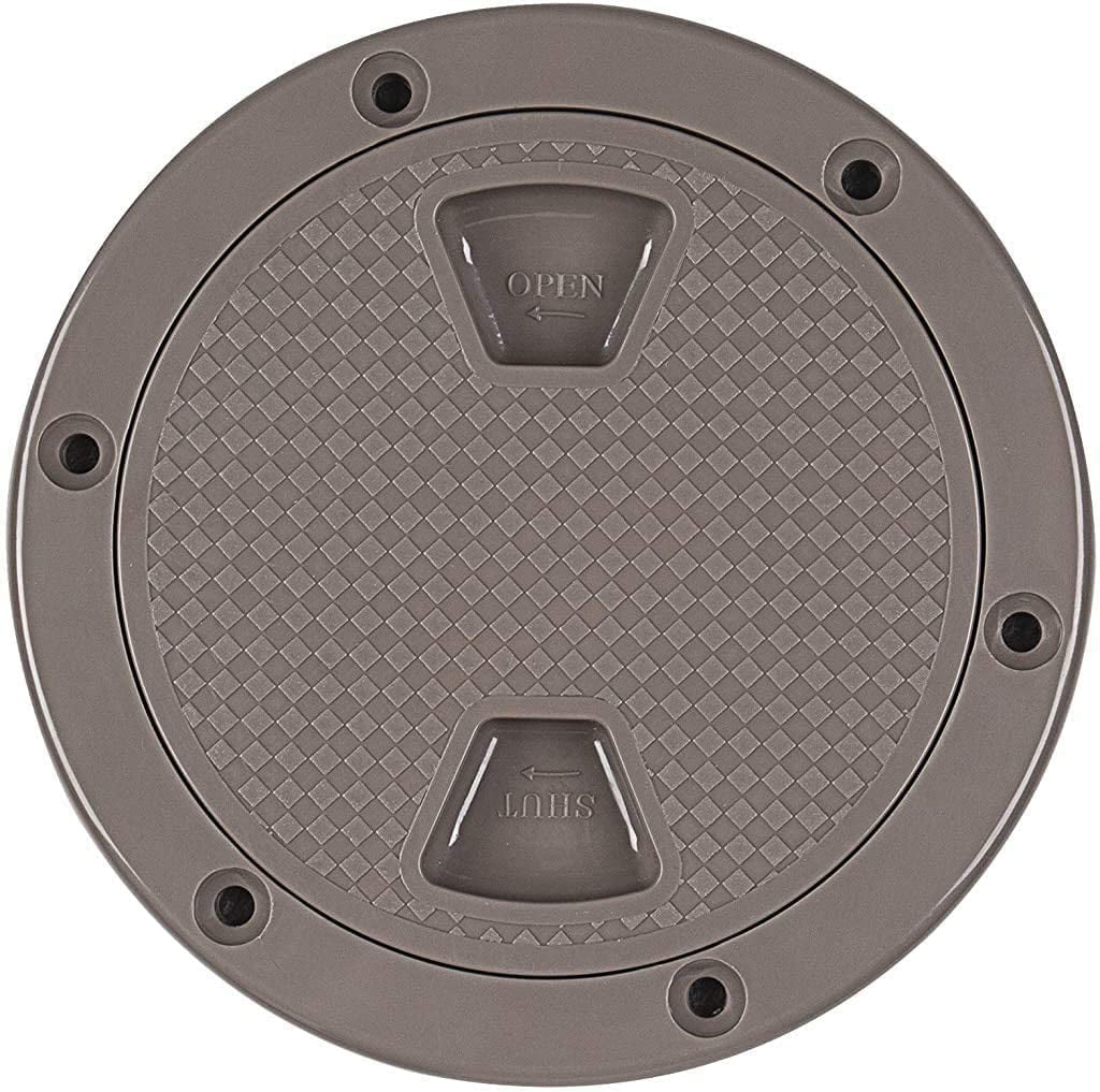 SEAFLO Marine Circular Non-Slip Screw Out Deck Plate Inspection Access ...