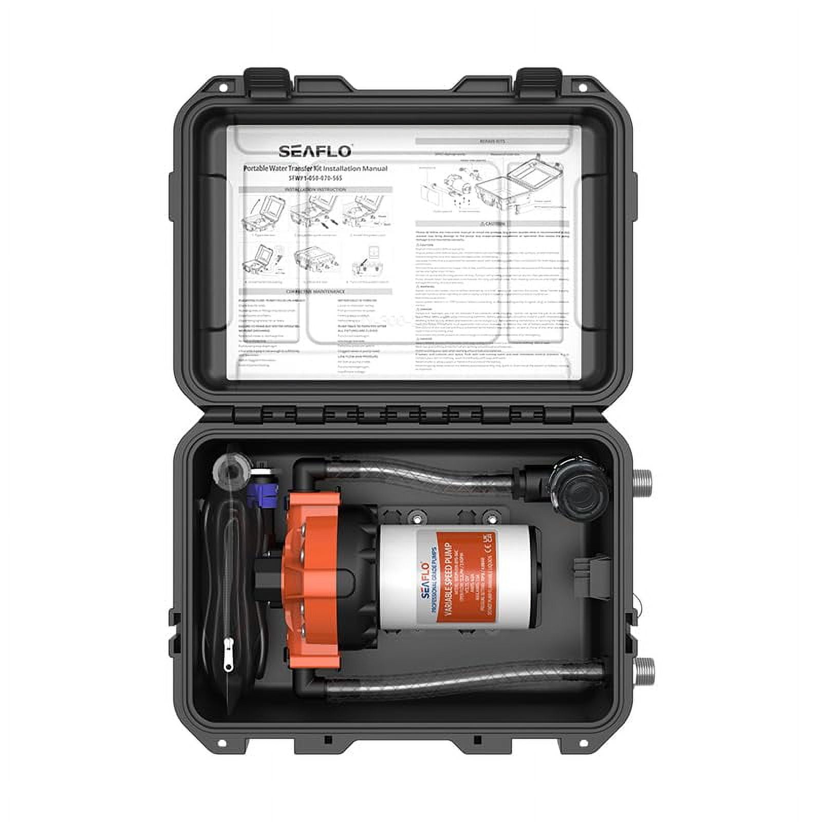 SEAFLO Portable Water Transfer Booster Kit for Washdown, Garden ...