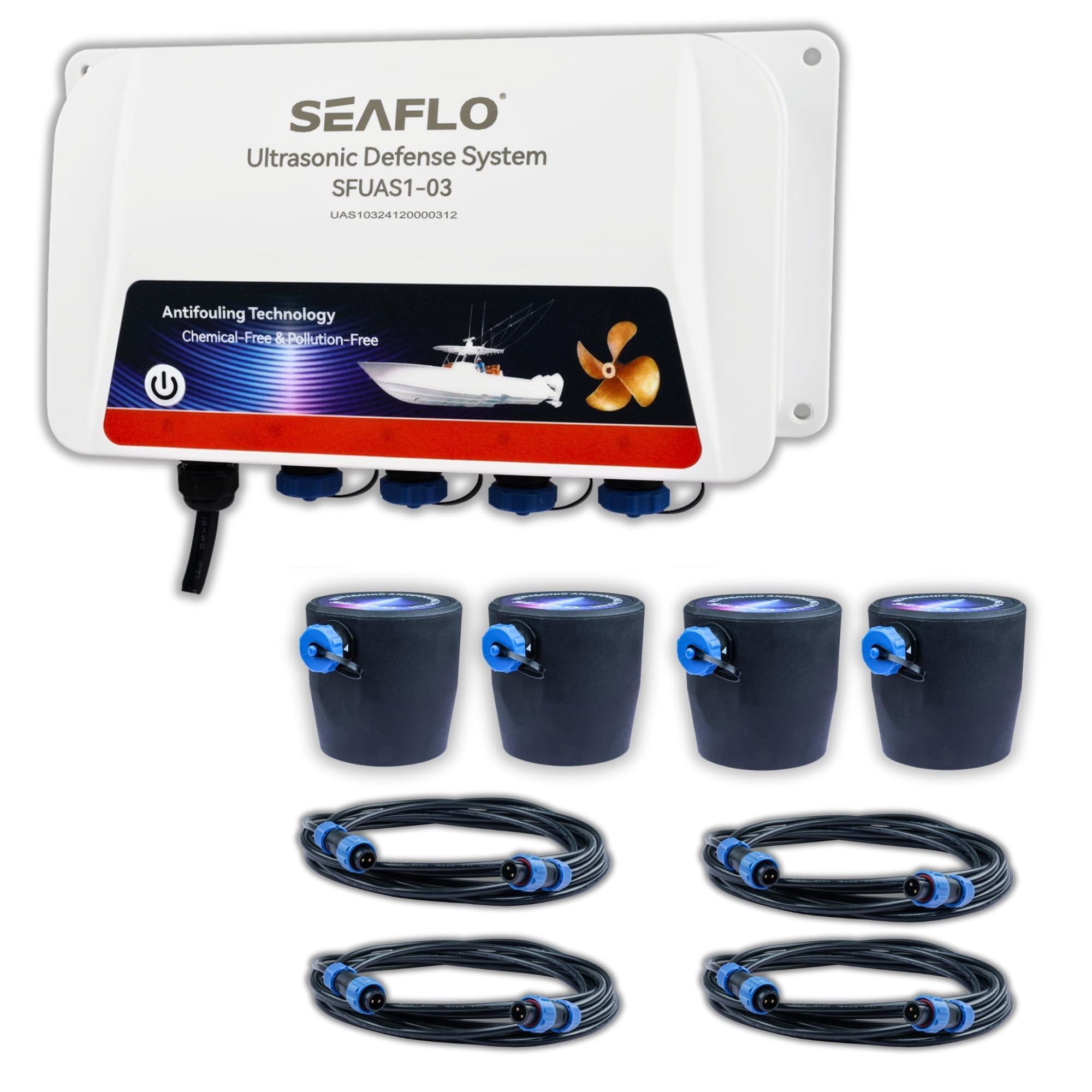 SEAFLO Ultrasonic Hull Defense System Prevents Barnacle & Algae Growth ...