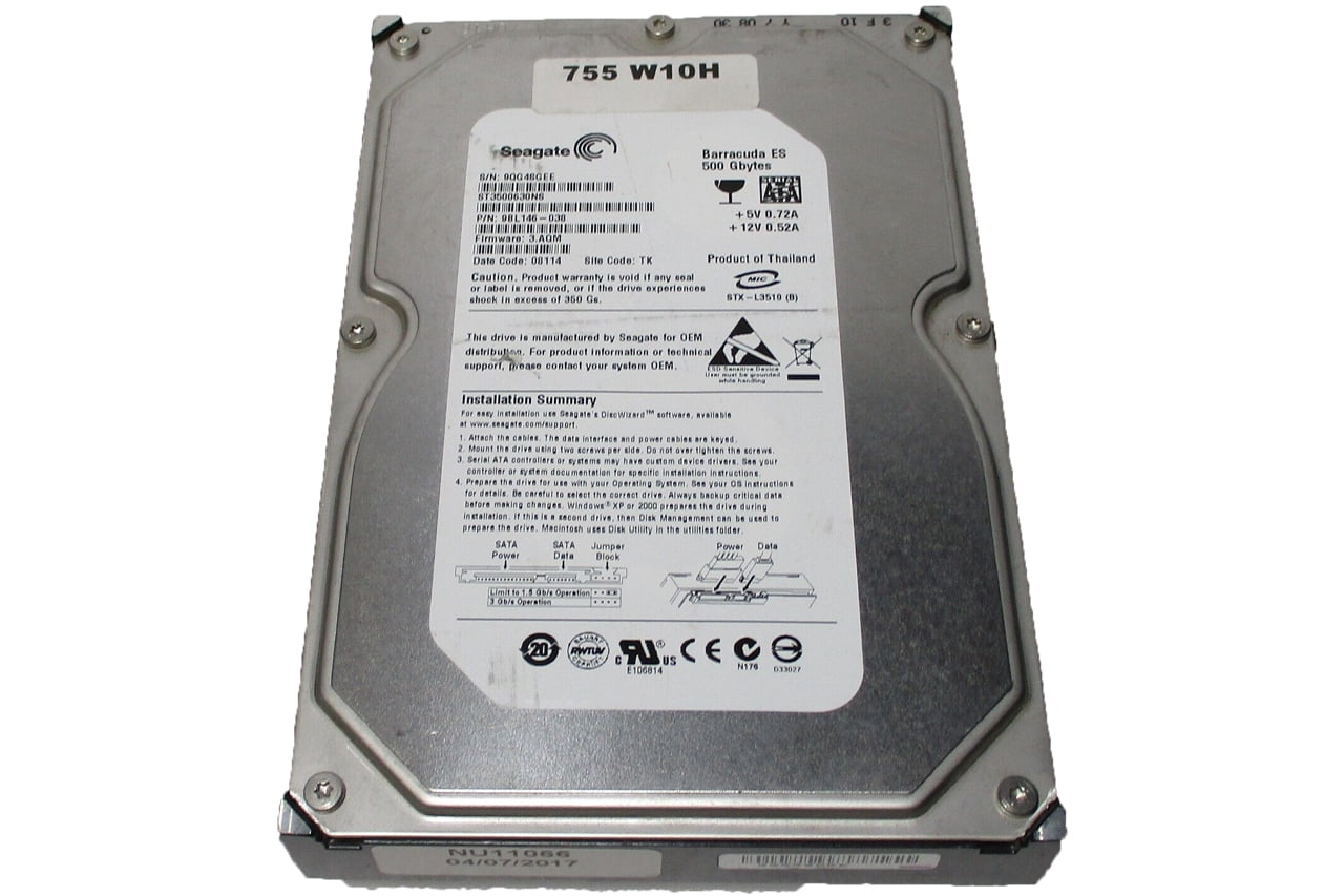 Pre-Owned SEAGATE Internal Hard Drive Barracuda ES 500GB 7200RPM 3.5 ...