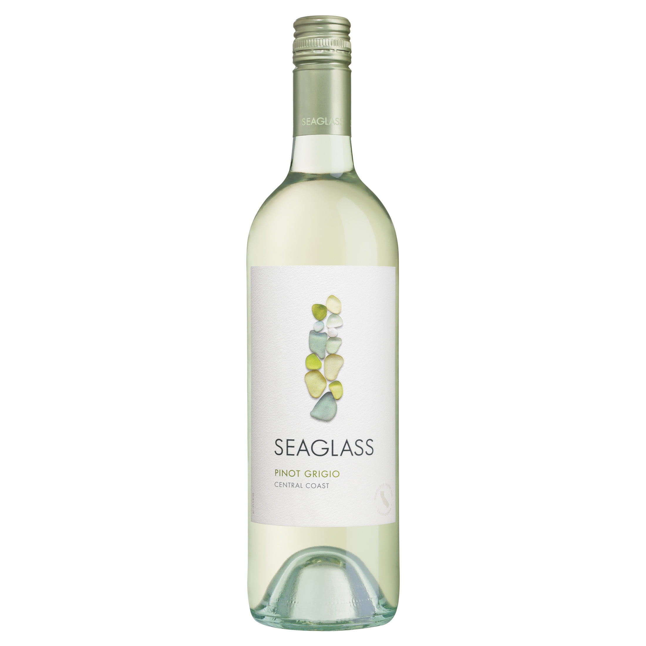 SEAGLASS Pinot Grigio White Wine, 750mL Wine Glass Bottle, 13.5% ABV ...