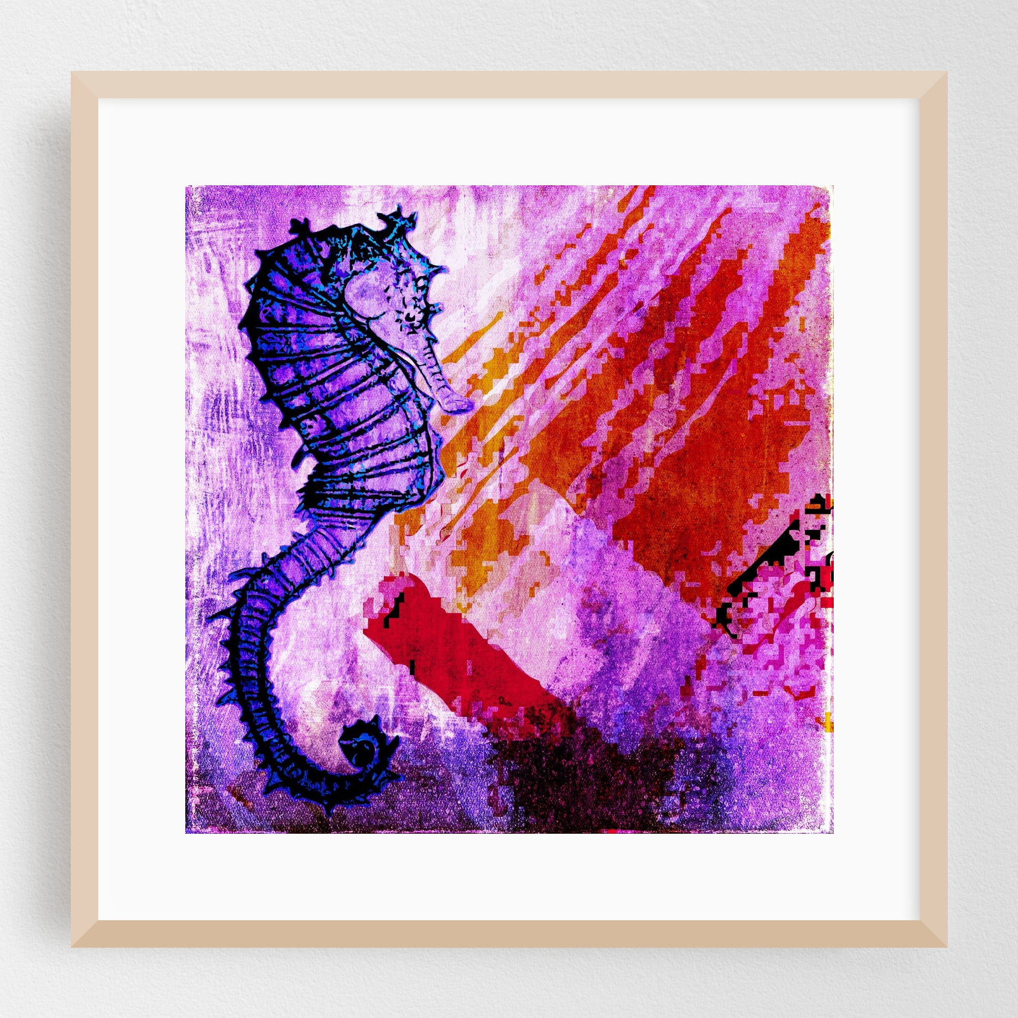 SEAHORSE, illustration - Illustration Abstract Marine Life Psychedelic ...