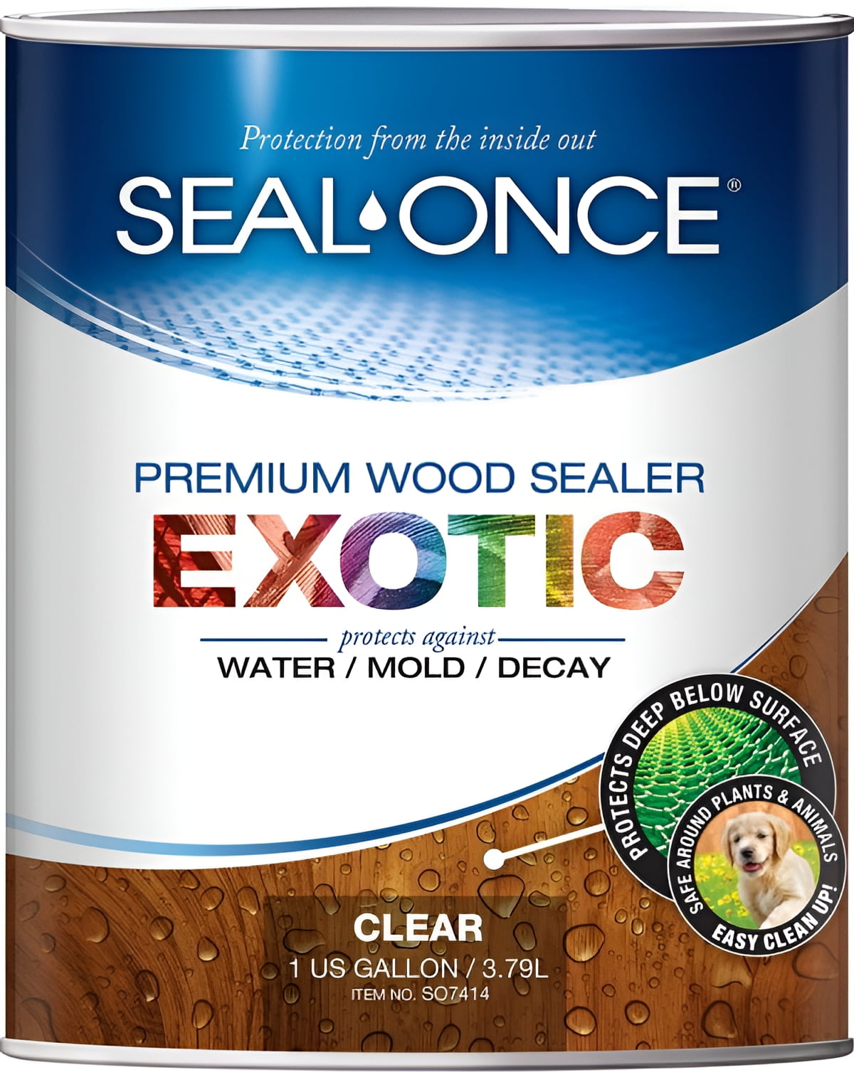 SEAL-ONCE Premium Wood Sealer, Waterproofing for Ipe, Teak, Mahagony (1 ...