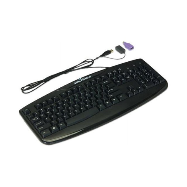 SEAL SHIELD Silver Storm Medical Grade Keyboard STK503 Black USB Wired ...
