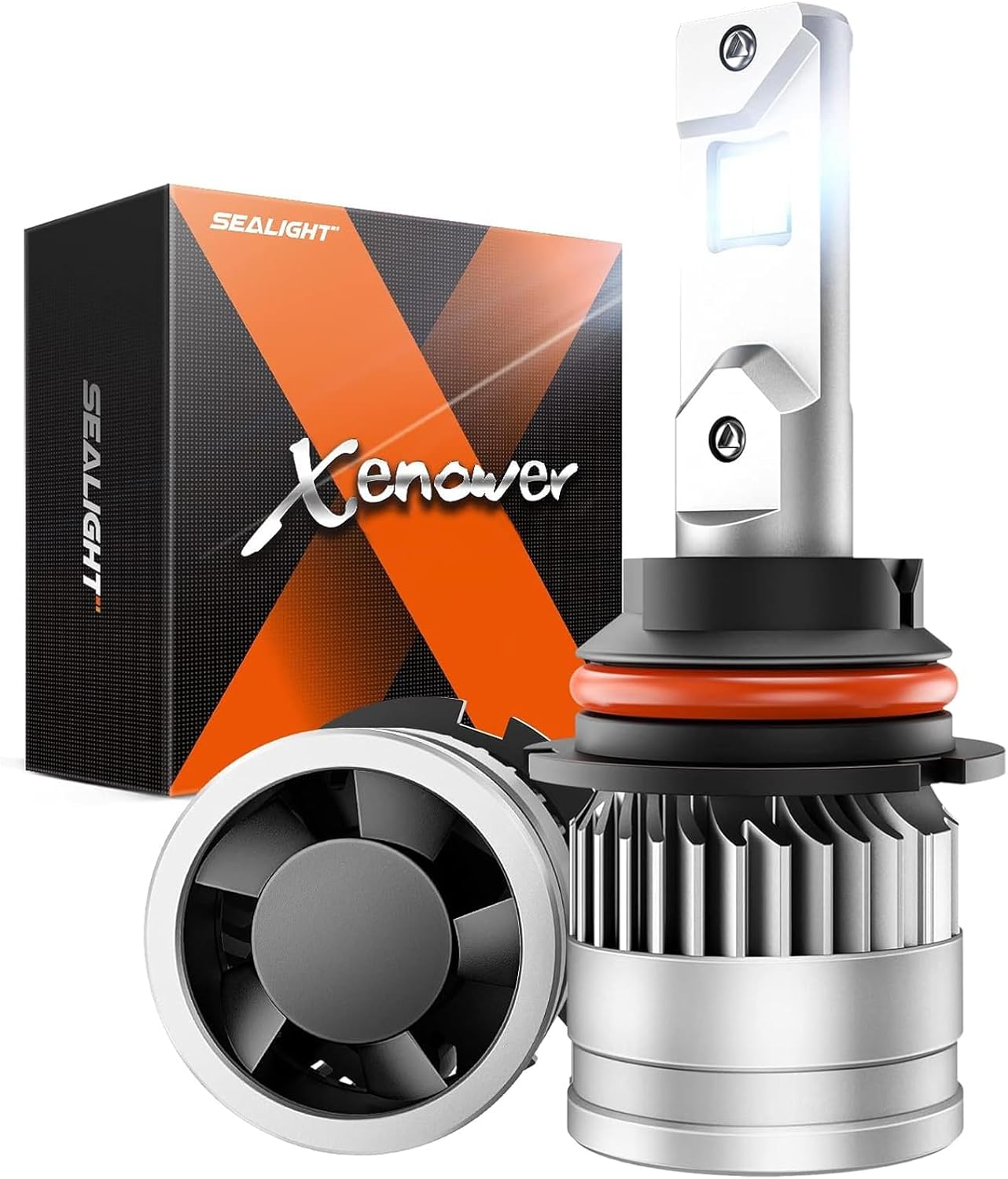 SEALIGHT 9007 LED Bulb, 20000LM 6500K Cool White,9007/HB5 LED Light ...