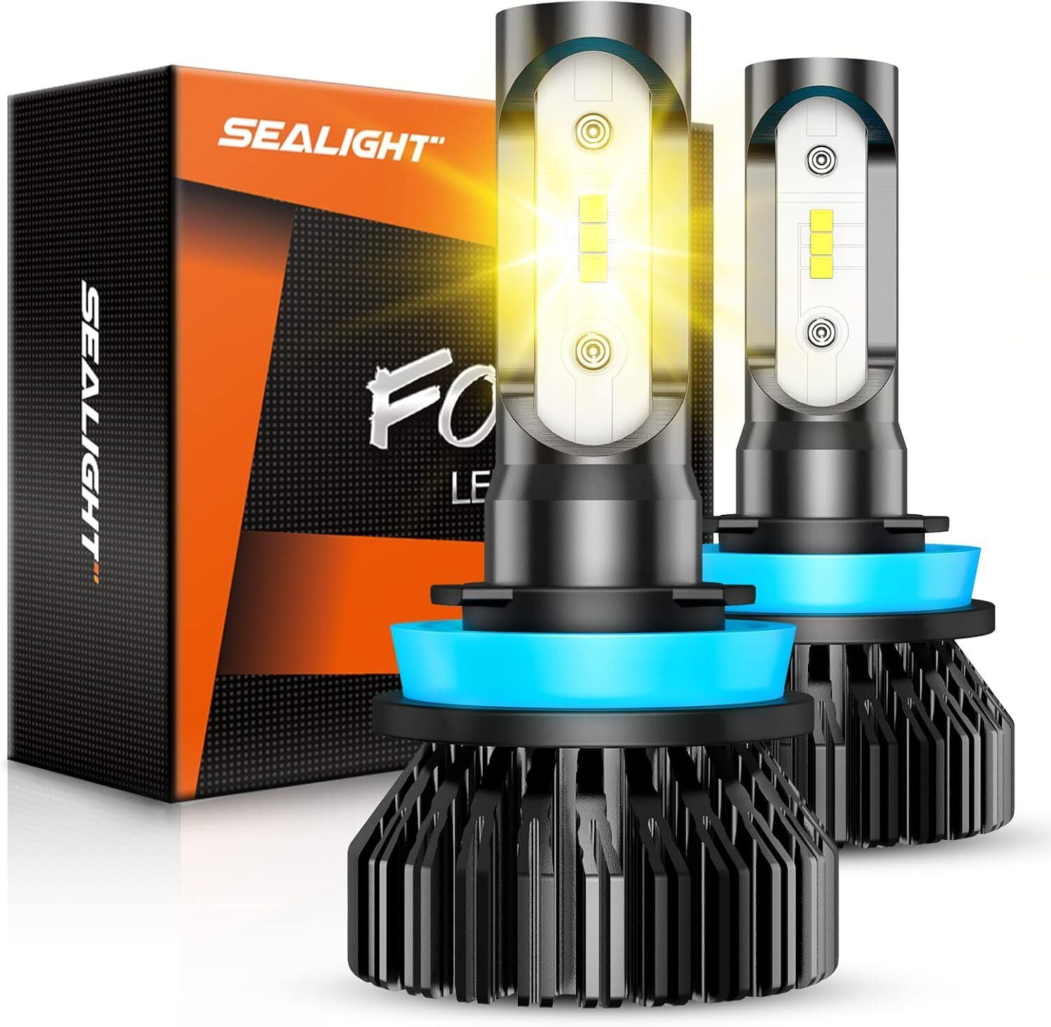 SEALIGHT H11 Yellow LED Fog Light Bulb Amber Fog Lights Bulb ...