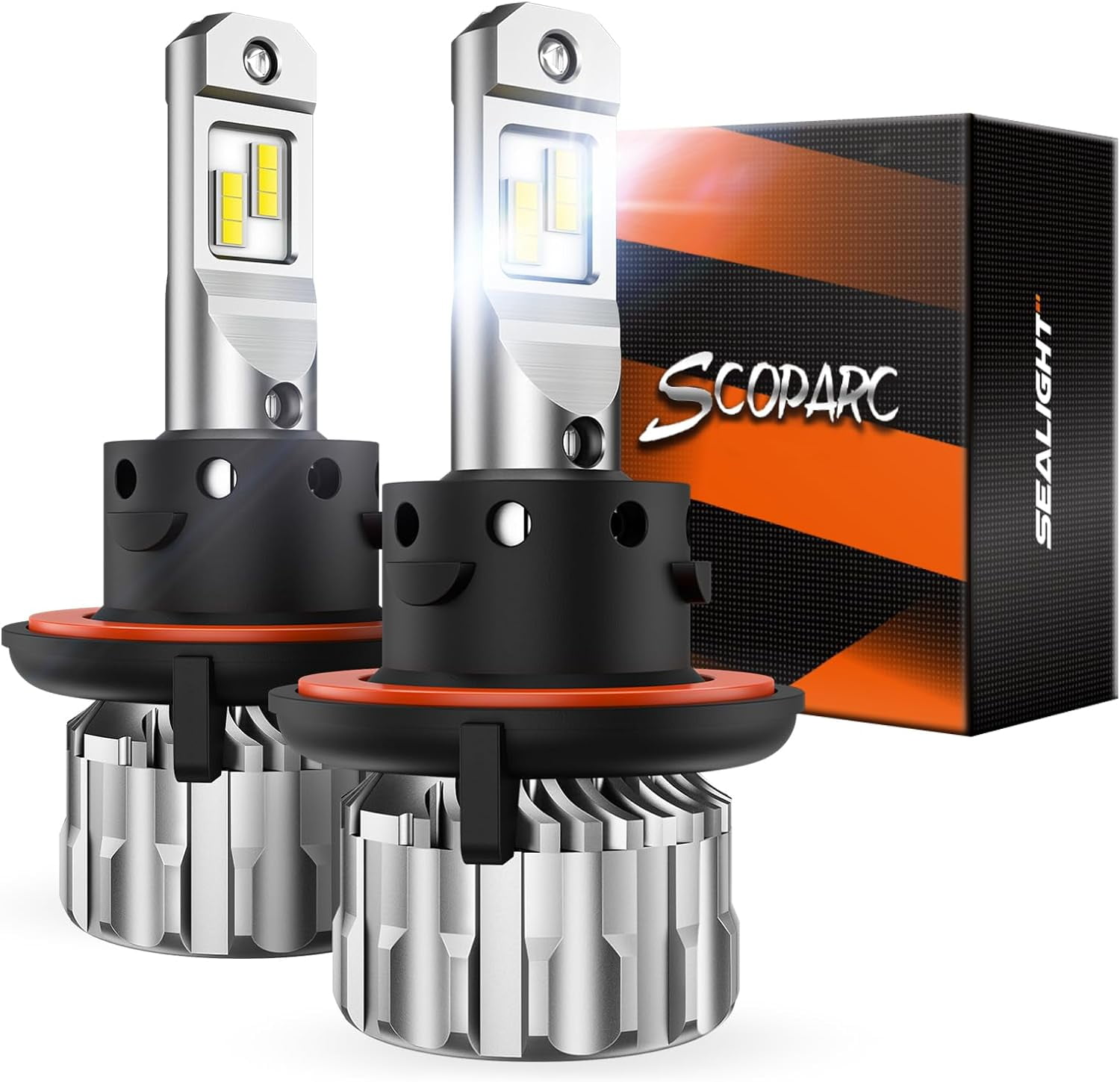 SEALIGHT H13 9008 LED Light Bulbs, 22000 Lumens 600% Brighter 6500K ...