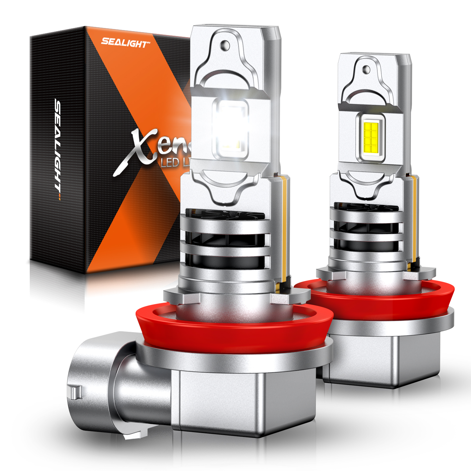 SEALIGHT H8/H16/H11 LED Bulb, 18000LM 1000% Brighter H8 H16 Fog Lights ...