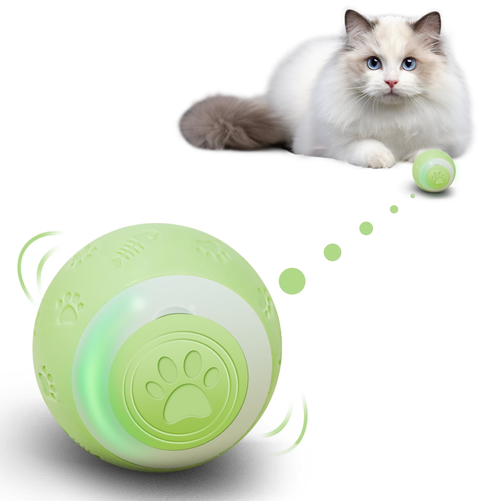 SEALON Electric Interactive Cat Toy Ball,Indoor Cat Play Ball, Suitable ...