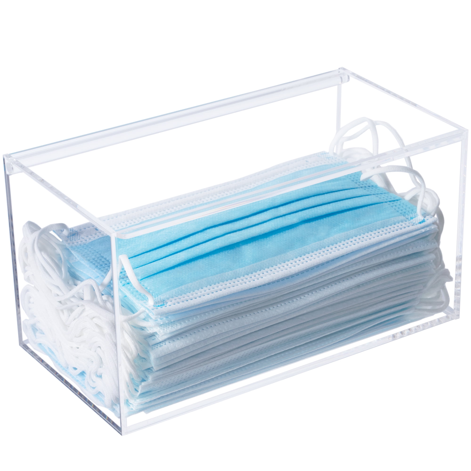 SEANADO Face Mask Dispenser Box Acrylic Gloves Holder Hygiene Station ...