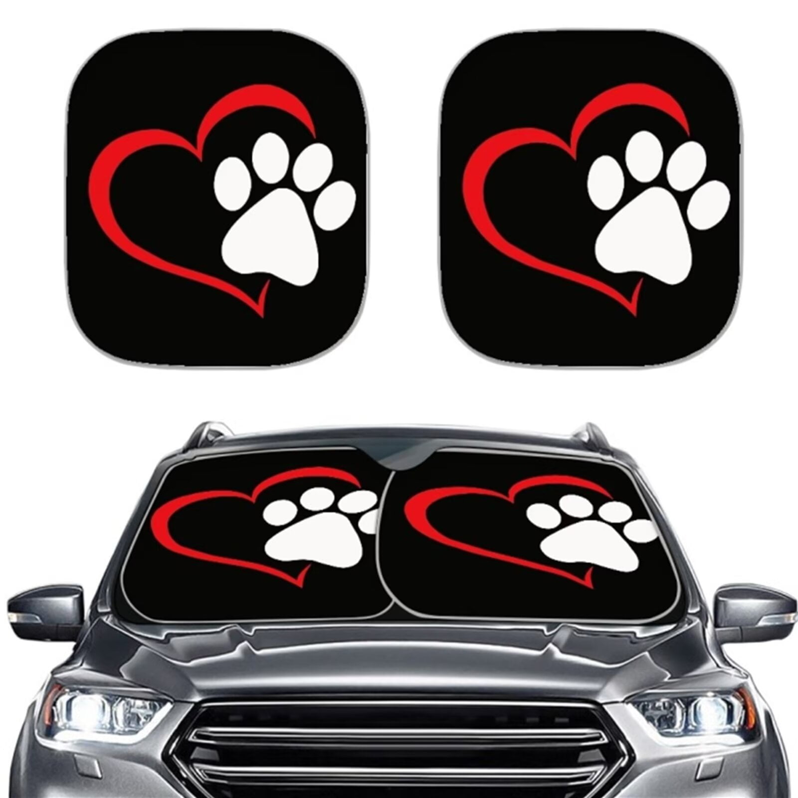 SEANATIVE 2 Pieces Car Sun Shade Windshield for Auto Cars SUVs Durable ...