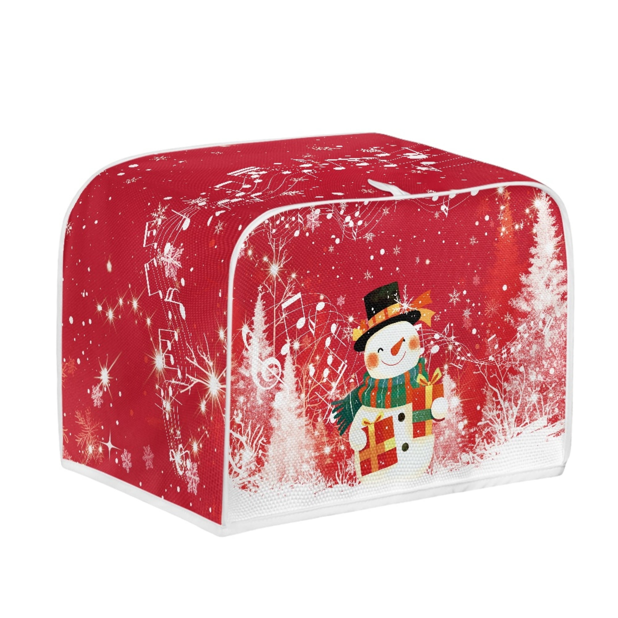 SEANATIVE 2 Slice Toaster Cover Christmas Snowman Bread Machine Cover ...