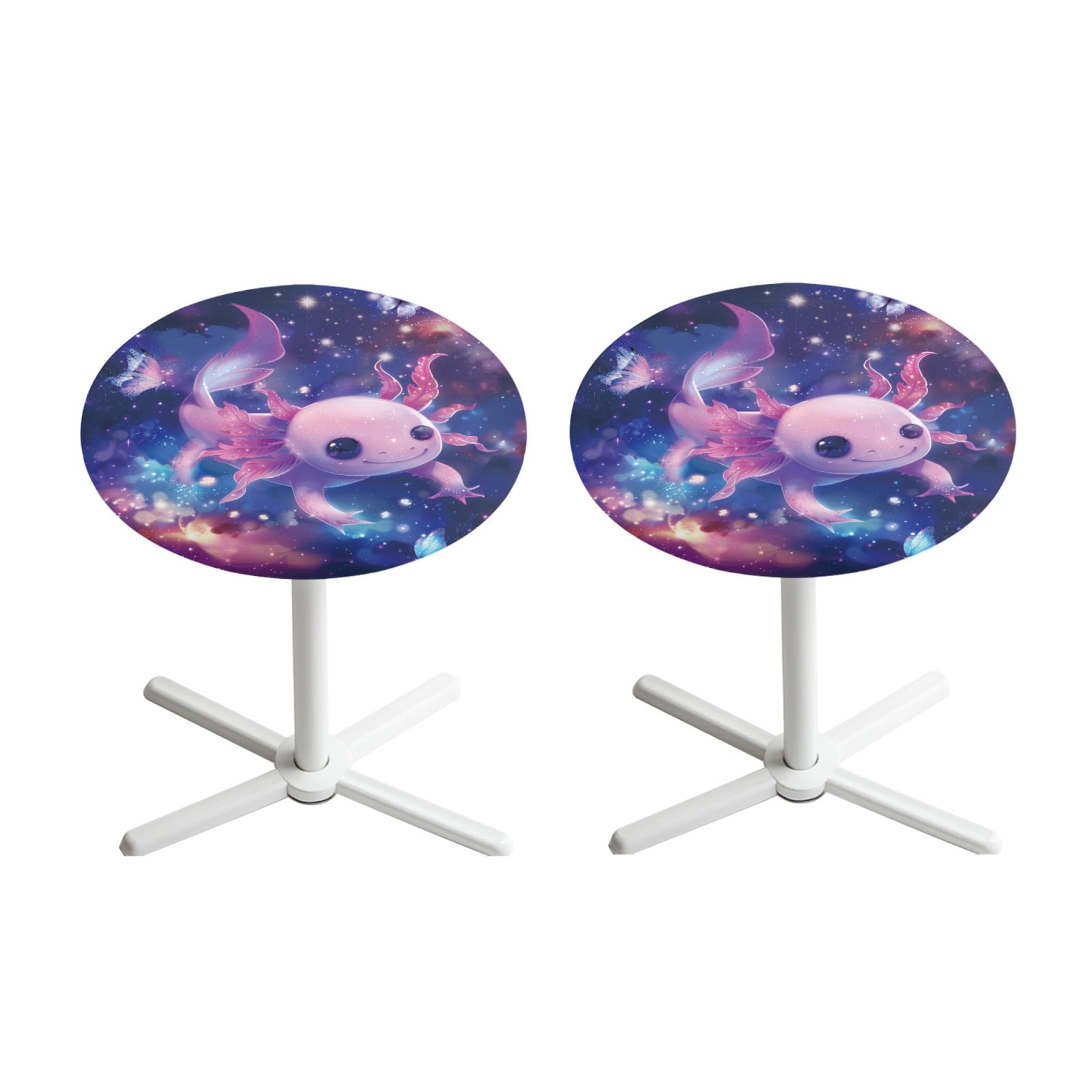 SEANATIVE 24 Inch Cocktail Table Topper Cap Set of 2 Elastic Fit Round ...