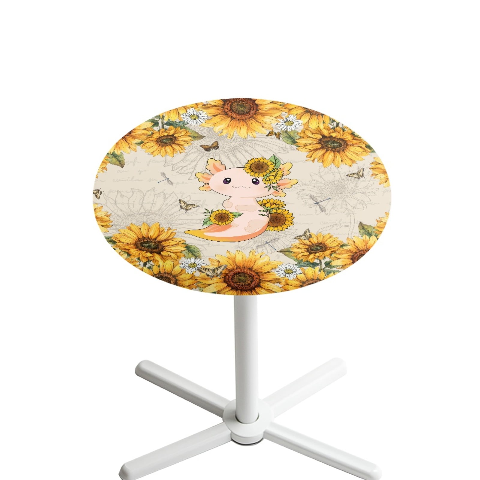 SEANATIVE 24 Inch Round Cocktail Table Covers Fitted Spandex Cocktail ...