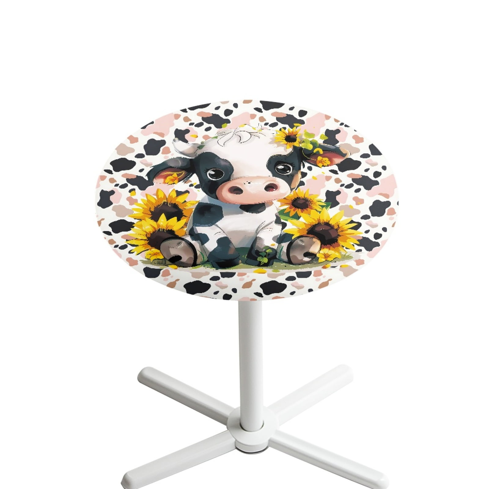 SEANATIVE 24 Inch Round Fitted Table Covers Washable Cocktail ...