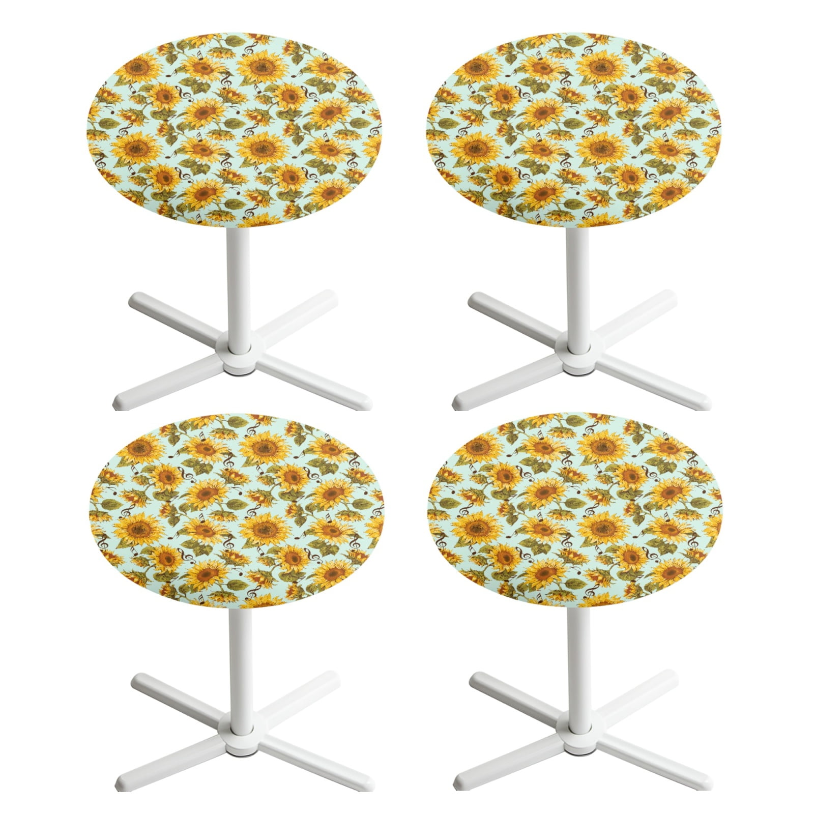 SEANATIVE 24 x 24 Inch Cocktail Table Cloth Set of 4 Spandex Stretch ...
