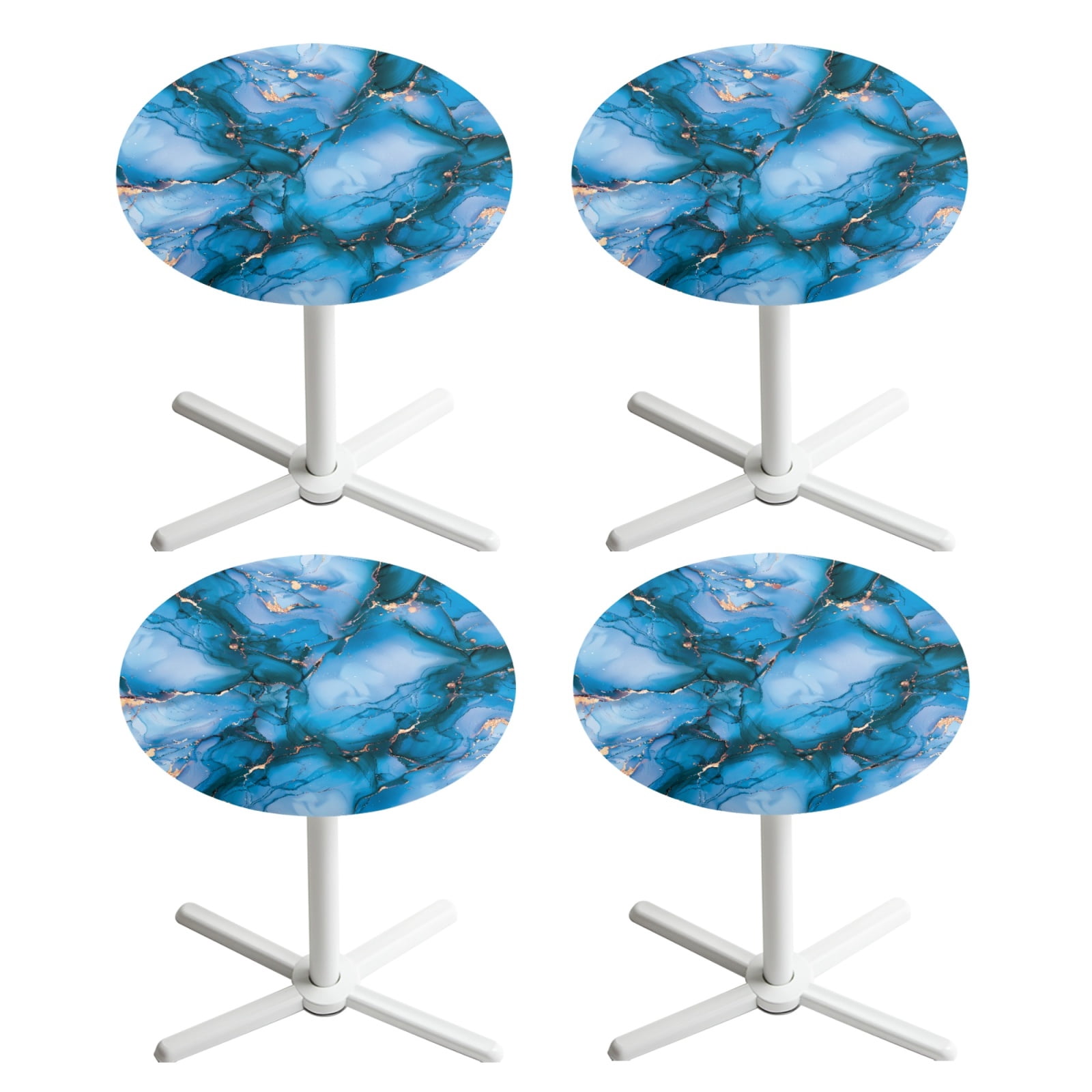 SEANATIVE 24 x 24 Inch Round Cocktail Table Covers Set of 4 Spandex ...