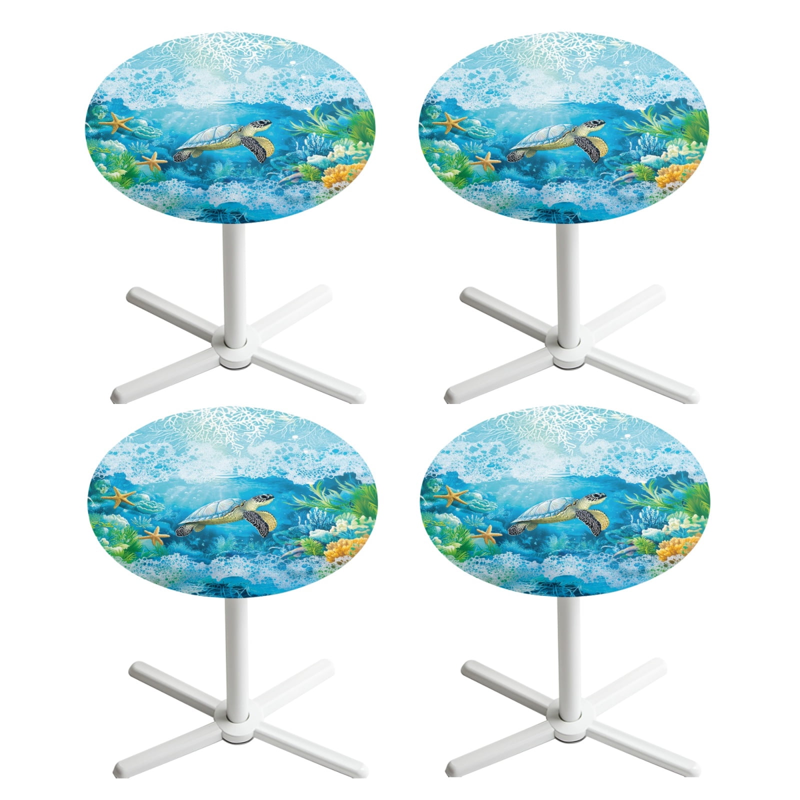 SEANATIVE 4 PCS Spandex Round Cocktail Table Covers 24 Inch Highboy ...