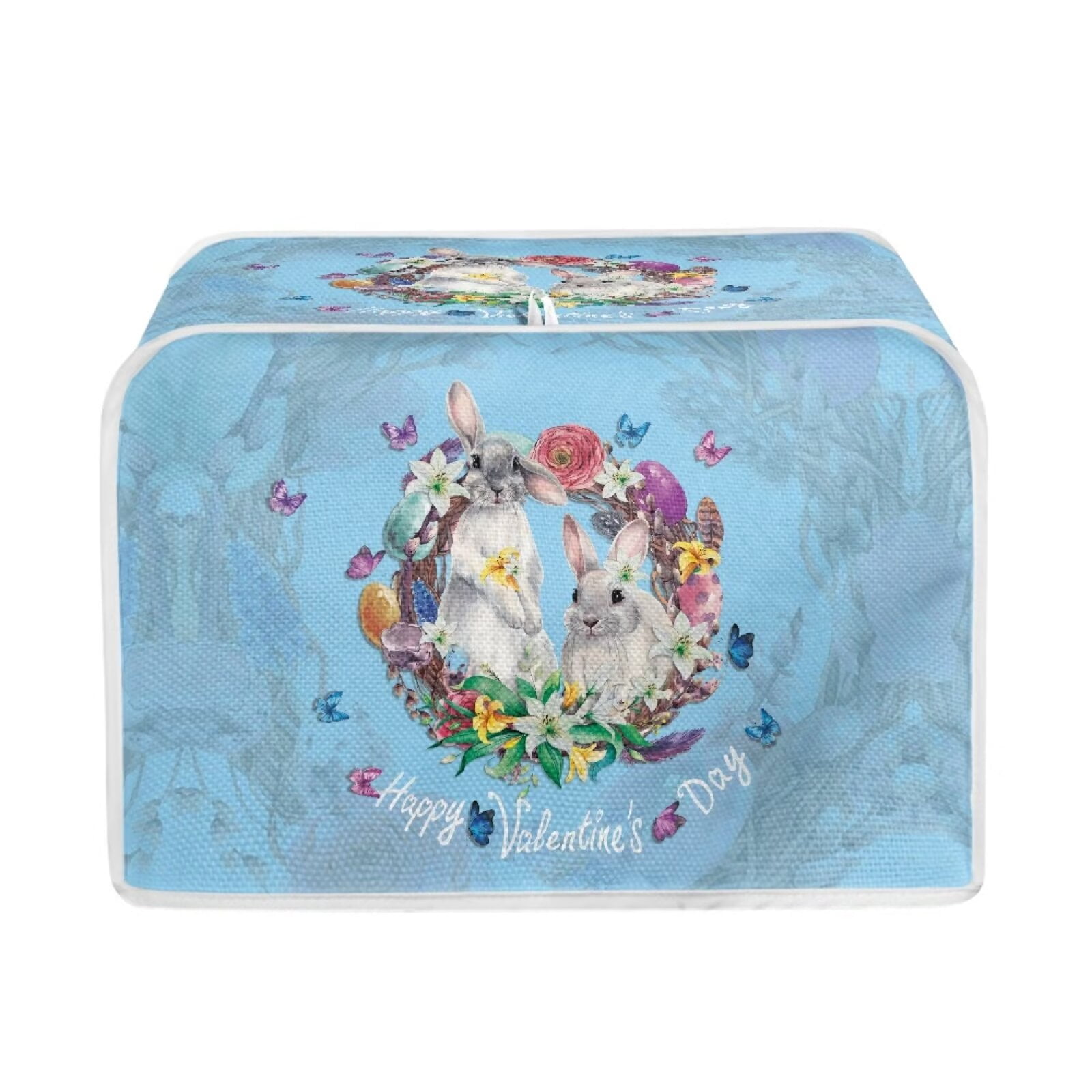 SEANATIVE 4-Slice Floral Rabbit Toaster Cover Stain Resistant Toaster ...