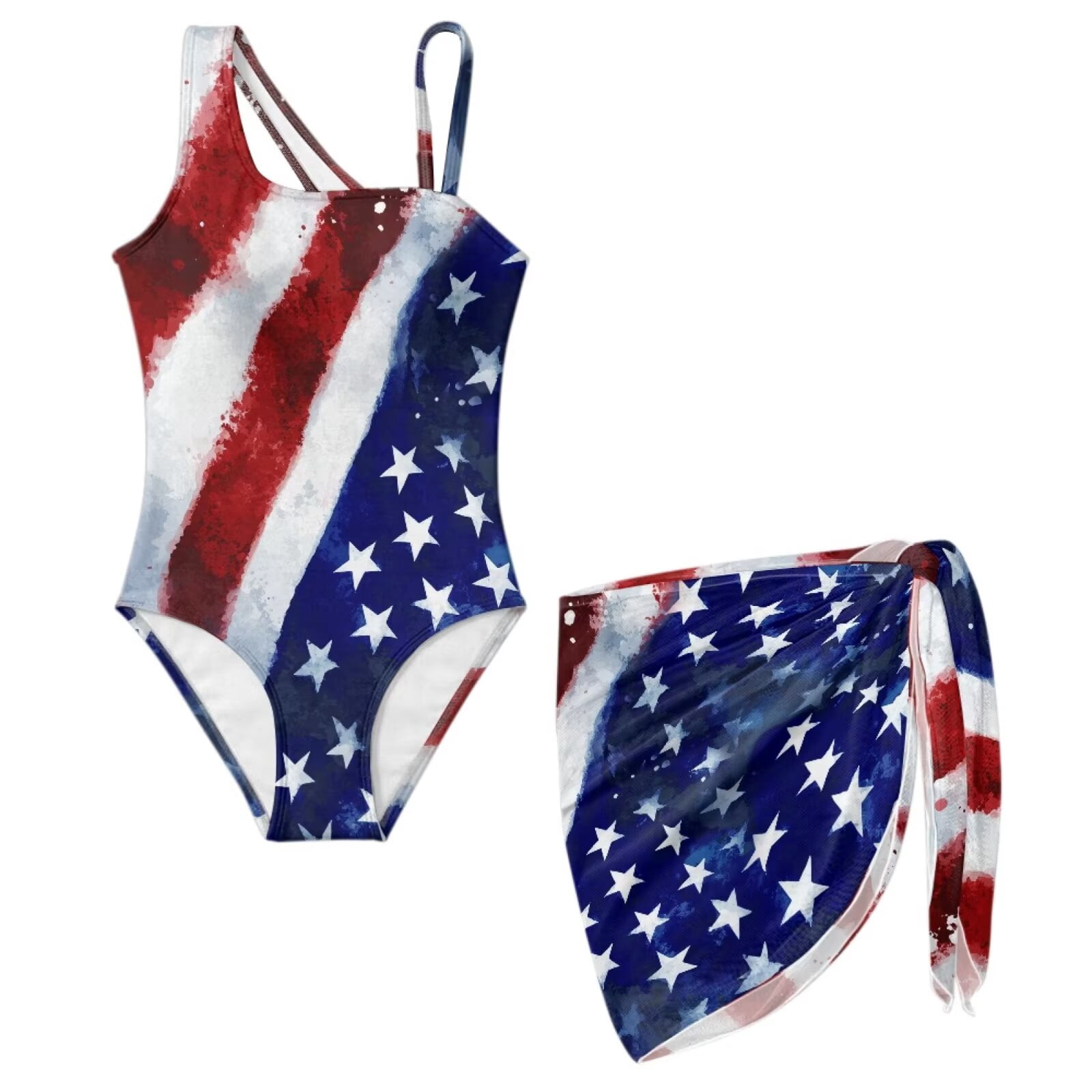 SEANATIVE 9-10 Year Kid Girl Swimsuit with Mesh Skirt Coverup One Piece ...