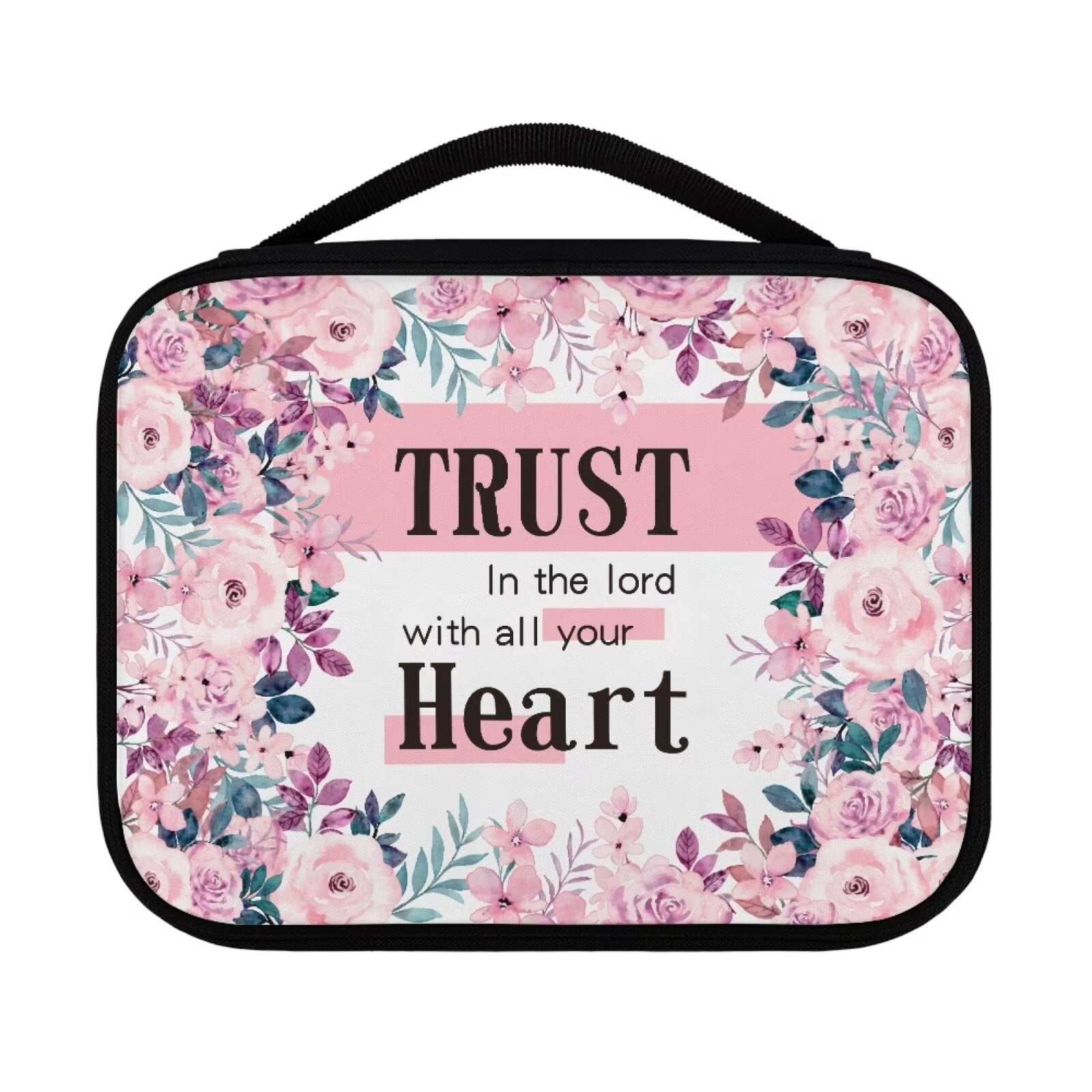 SEANATIVE Aesthetic Flower Leaves Bible Bag Reusable Bible Carrying ...