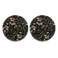 Car Coasters 4 Pack, 2.56" Absorbent Ceramic Coasters for Car ...