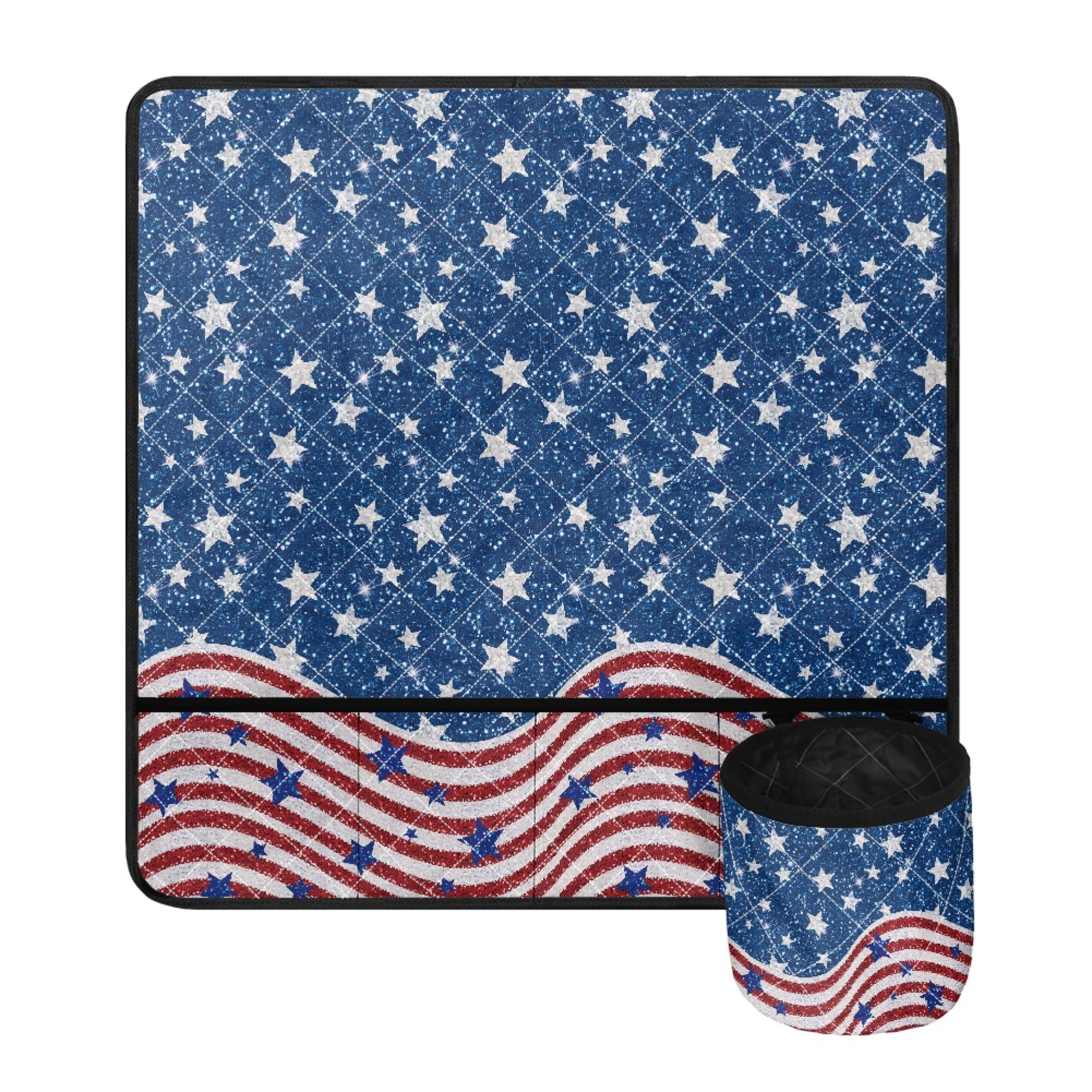 SEANATIVE American Flag Sewing Machine Mat for Table Easy Storage ...