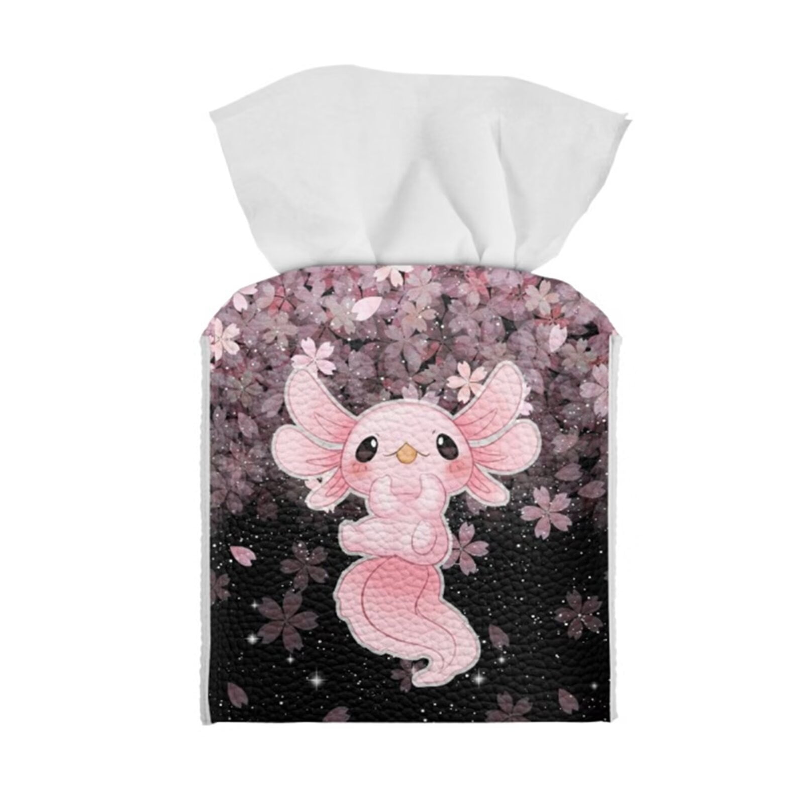 SEANATIVE Axolotl Tissue Box Holder Leather Pink Sakura Square Tissue ...