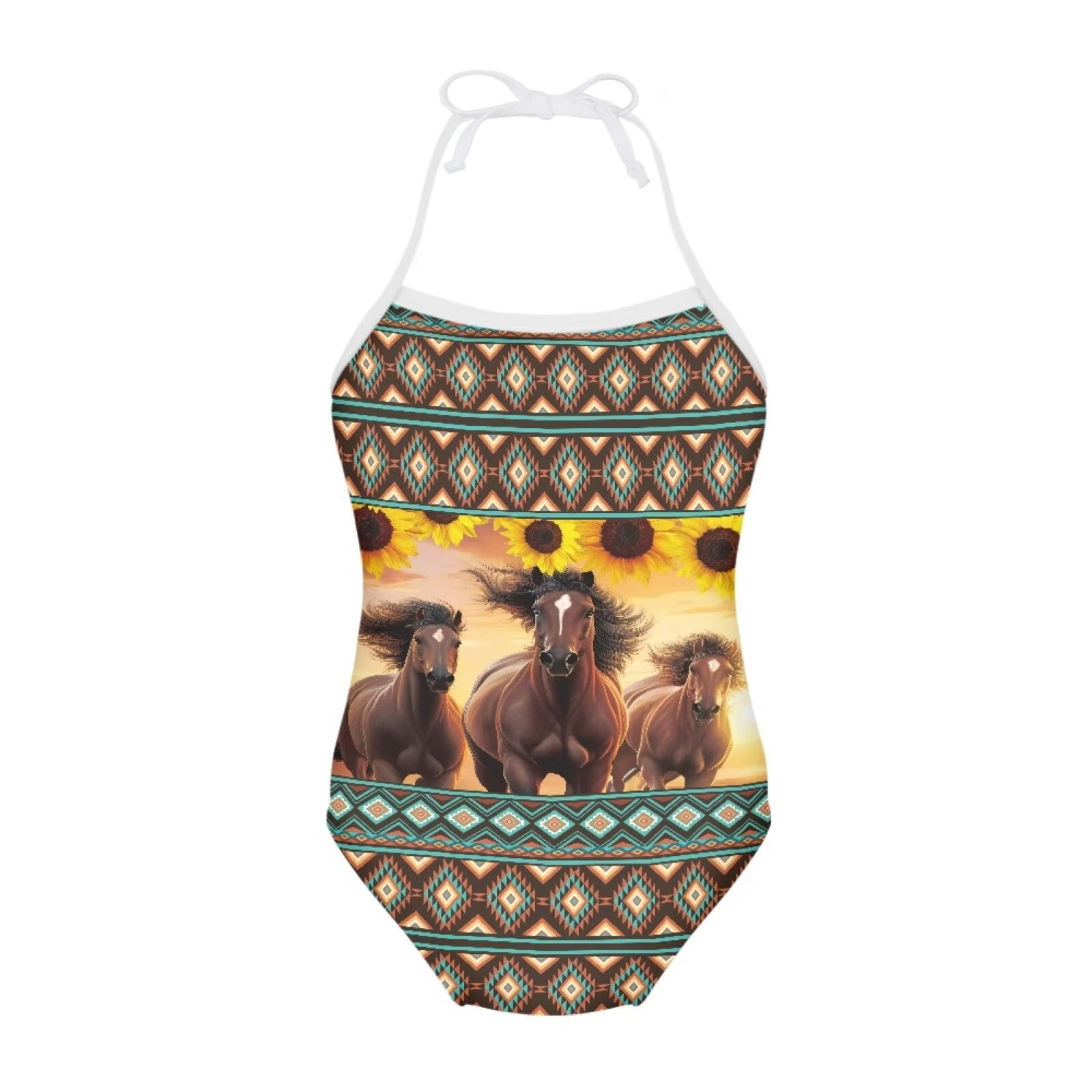 SEANATIVE Aztec Ethnic One Piece Bathing Suit Size 9-10 Y Durable ...