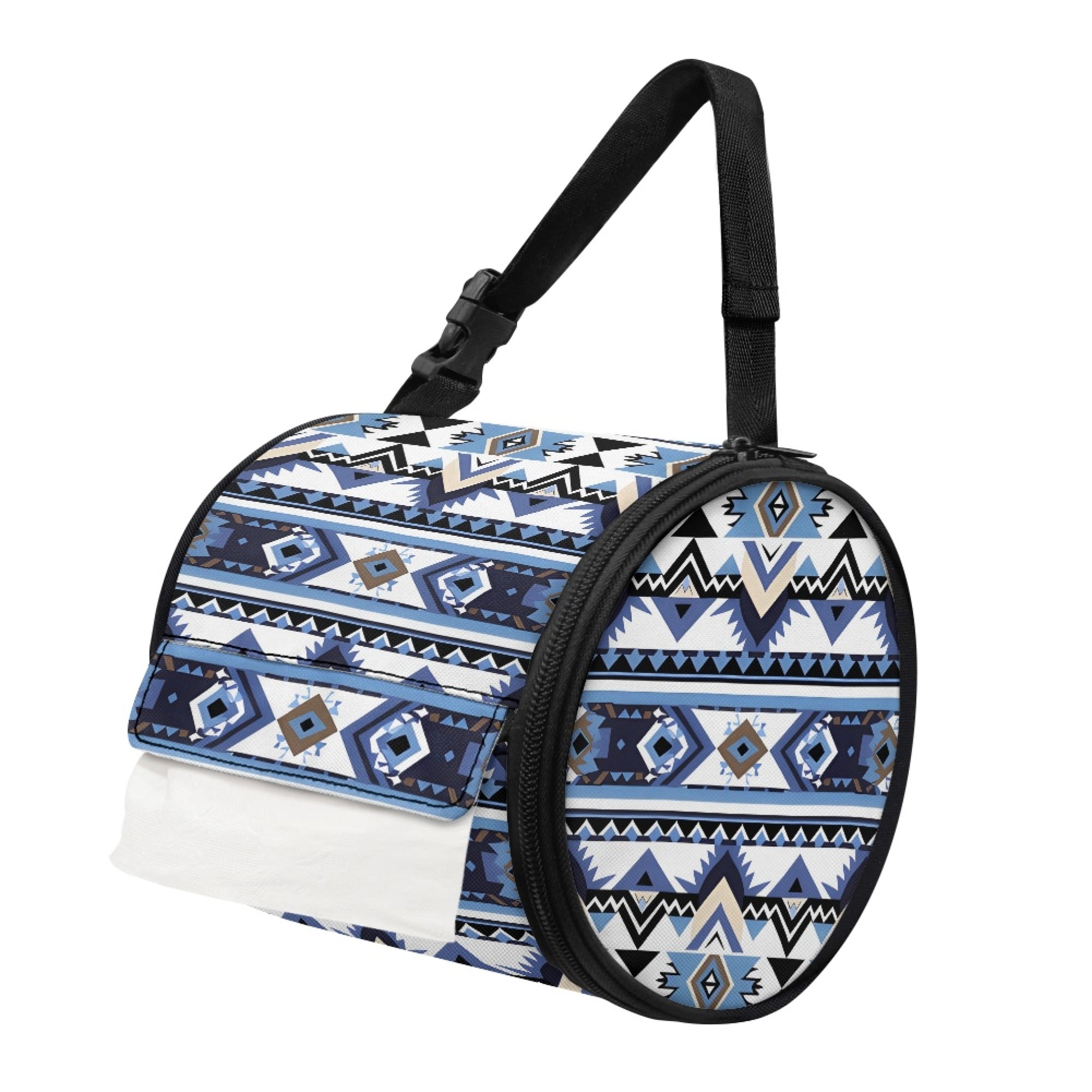 SEANATIVE Aztec Ethnic Round Tissue Box for Camping Outdoor Car Roll ...