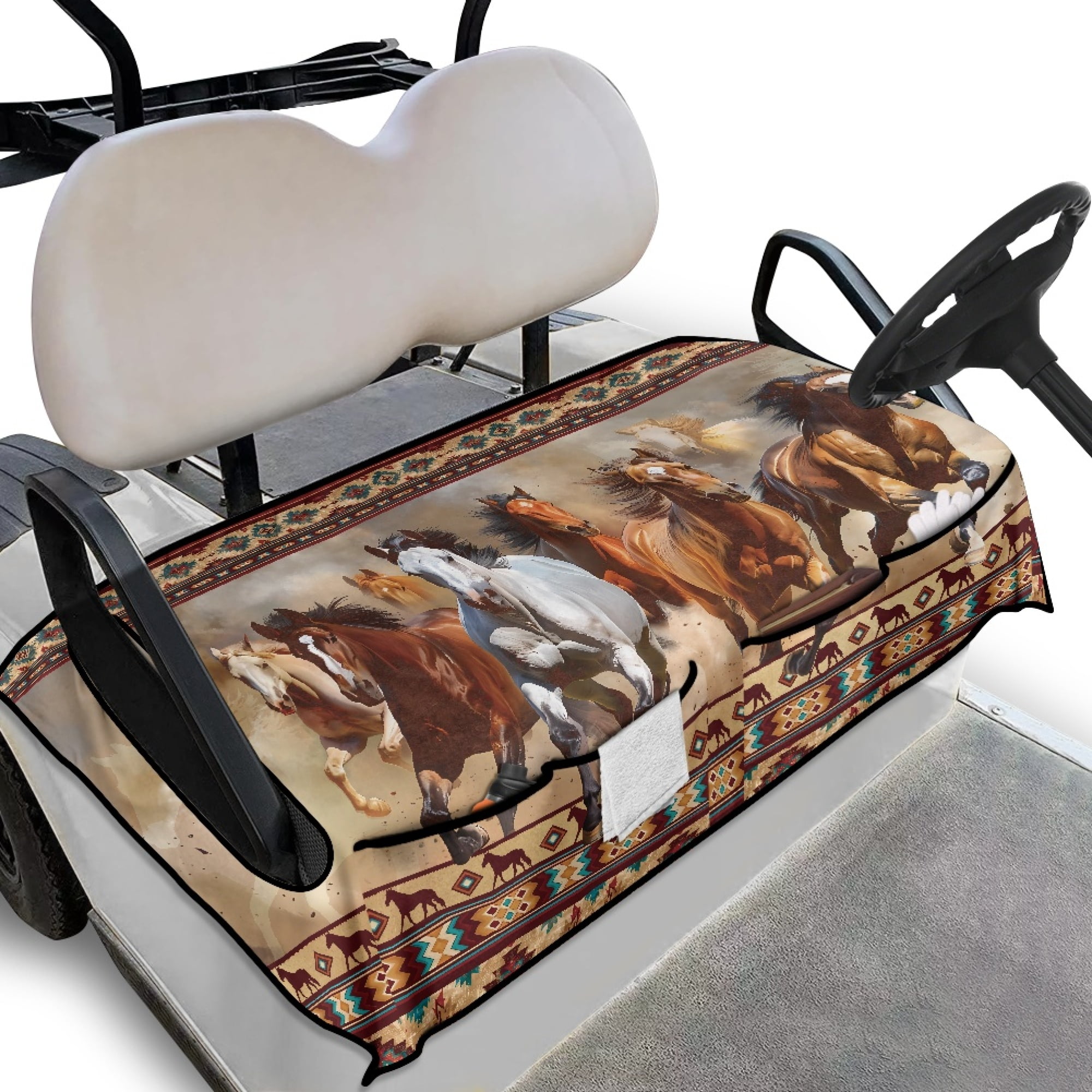 SEANATIVE Aztec Golf Cart Seat Covers Breathable Golf Cart Cover with ...