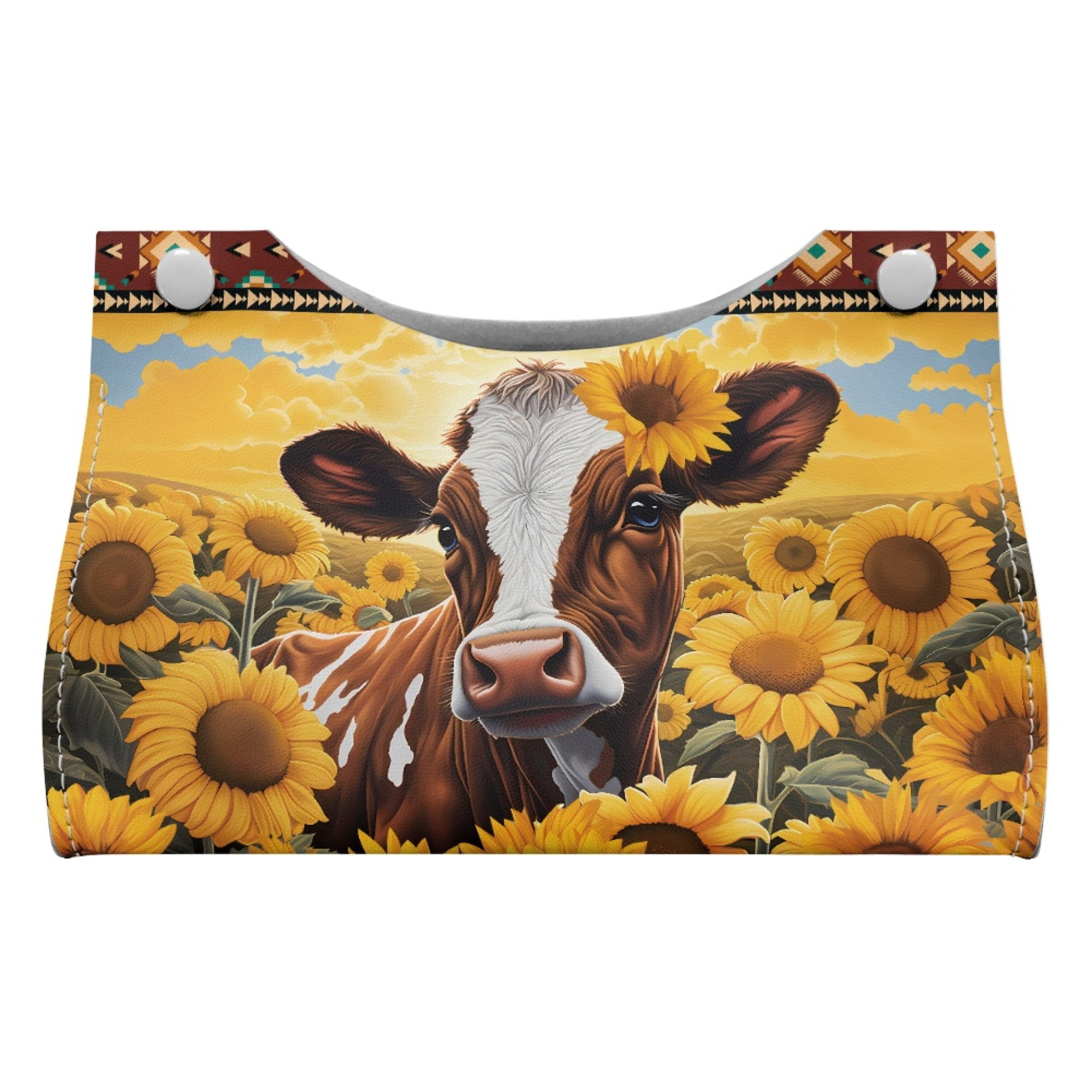 SEANATIVE Aztec Tissue Box Cover Rectangular Tissue Box Holder for ...