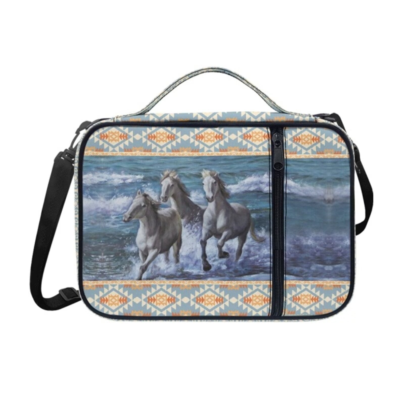 SEANATIVE Aztec Tribal Bible Case with Shoulder Strap Leisure Bible Book Case Handbag Durable ...