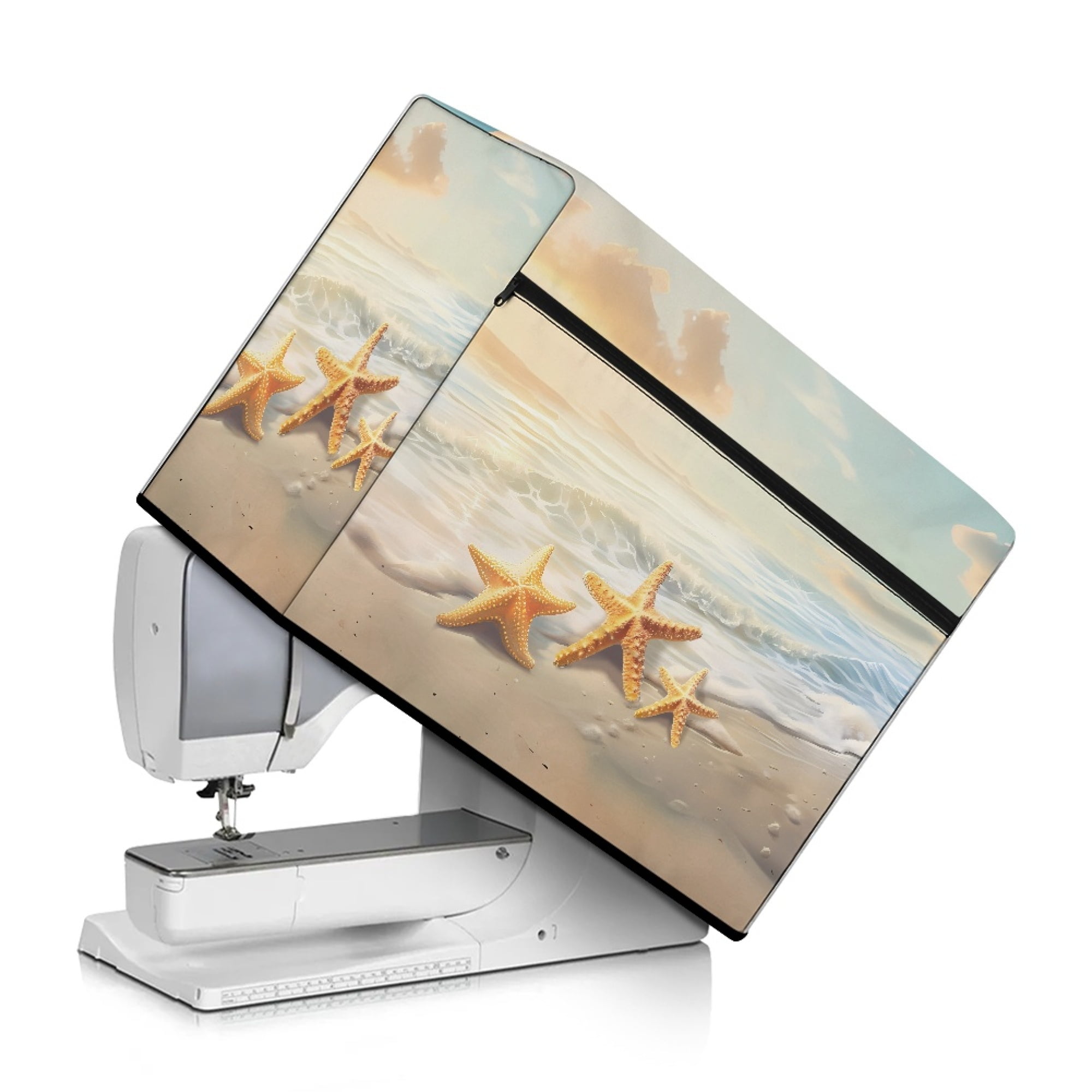 SEANATIVE Beach Starfish Sewing Machine Dust Cover with Storage Pocket ...