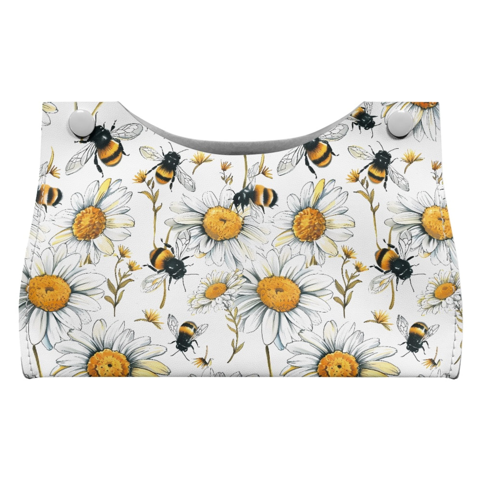 SEANATIVE Bee Tissue Box Cover Farmhouse Daisy Tissue Box Cover ...