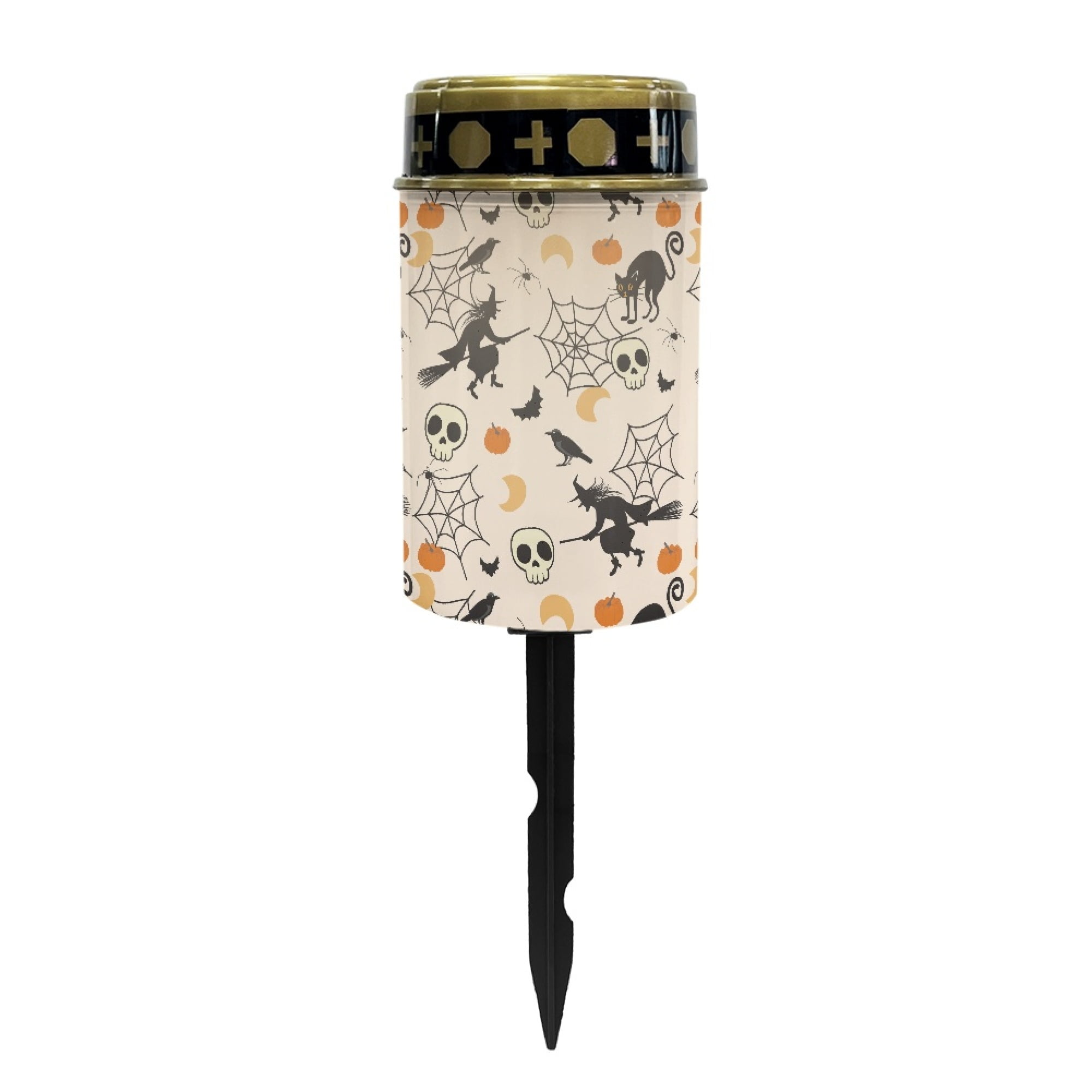 SEANATIVE Black Cat Solar Cemetery Lights for Grave Witch Solar Garden ...