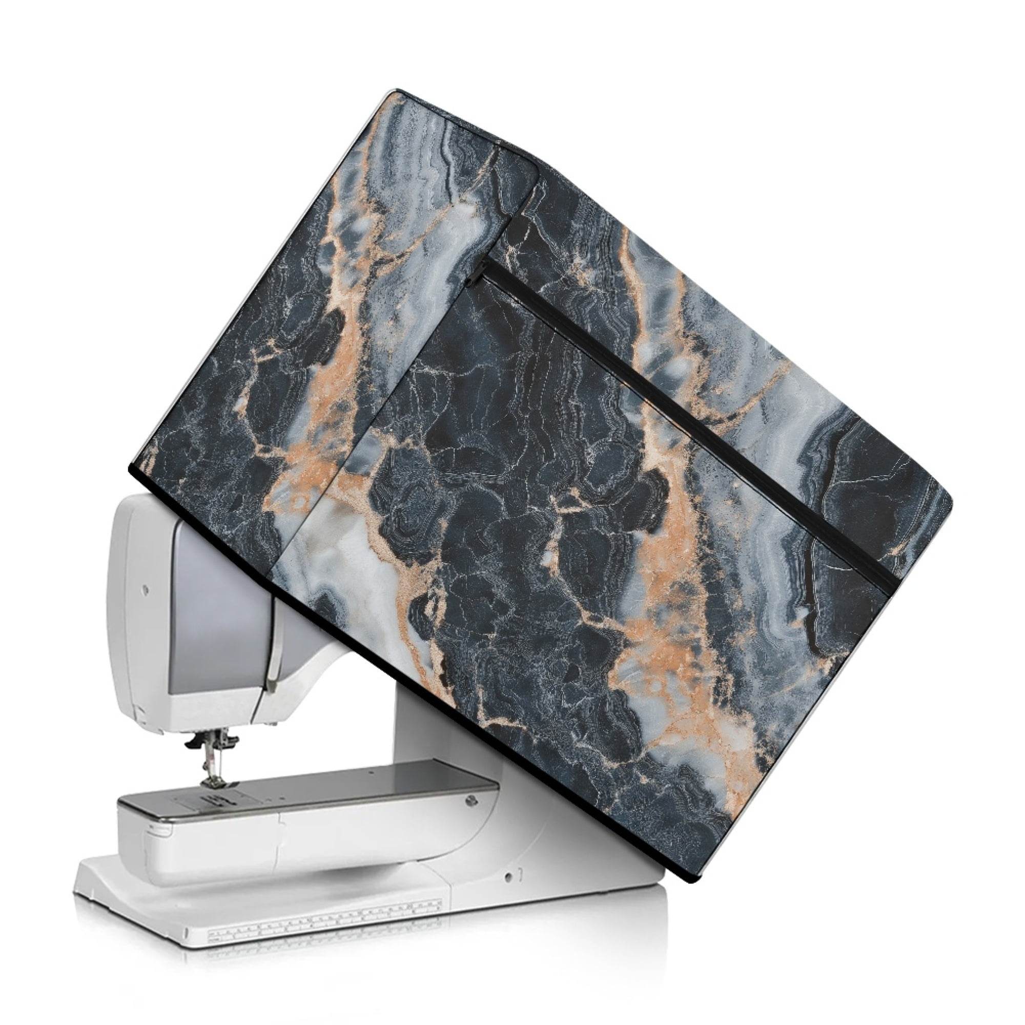 SEANATIVE Black Gold Marble Sewing Machine Dust Cover Universal for ...
