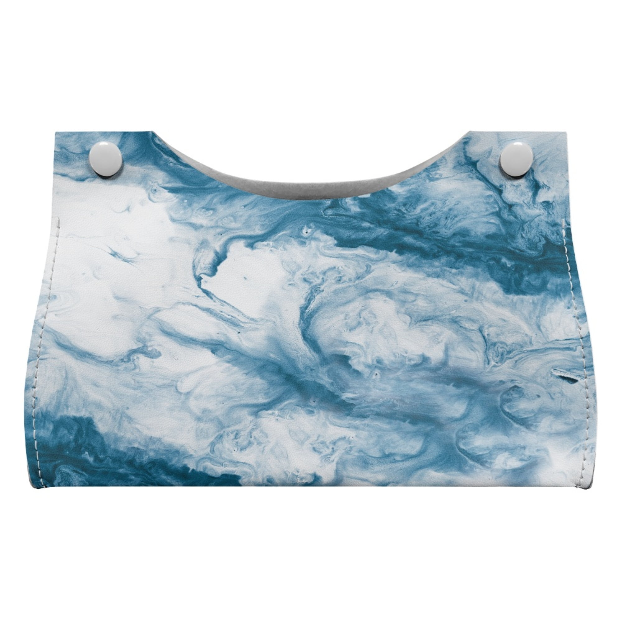 SEANATIVE Blue Marble Print Tissue Box Cover Rectangular Tissue Holder ...