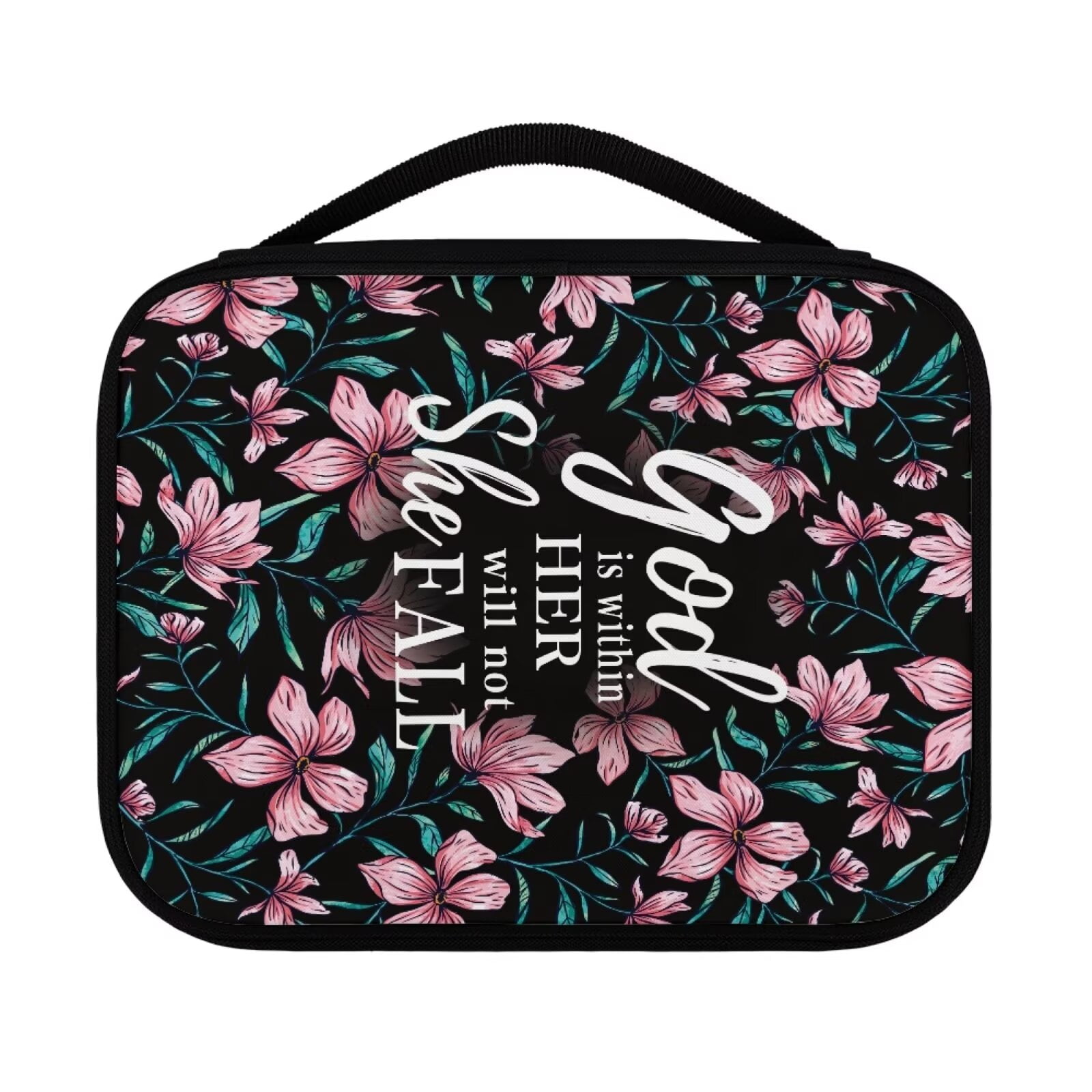 SEANATIVE Casual Flower Bible Cover Christian Scripture Bible Tote Bag ...