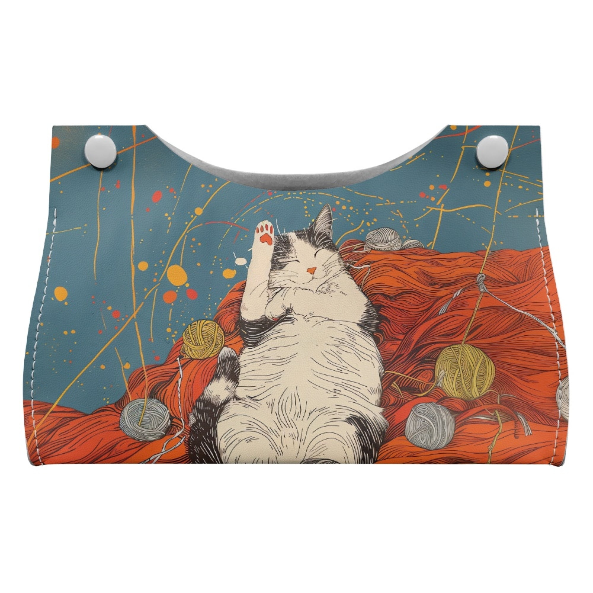 SEANATIVE Cat Tissue Box Holder Rectangular Tissue Box Cover, Cute ...