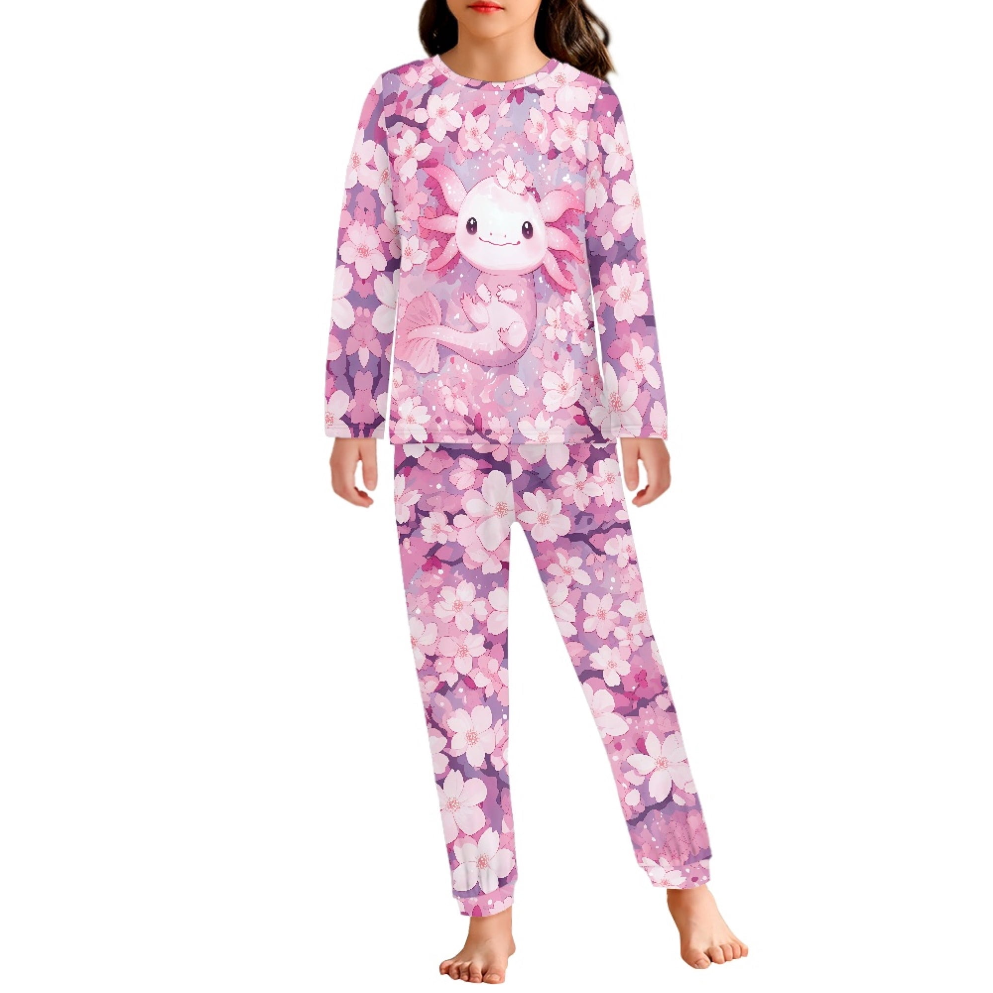 SEANATIVE Cherry Blossom Girls Pajamas Long Sleeve and Pants with ...