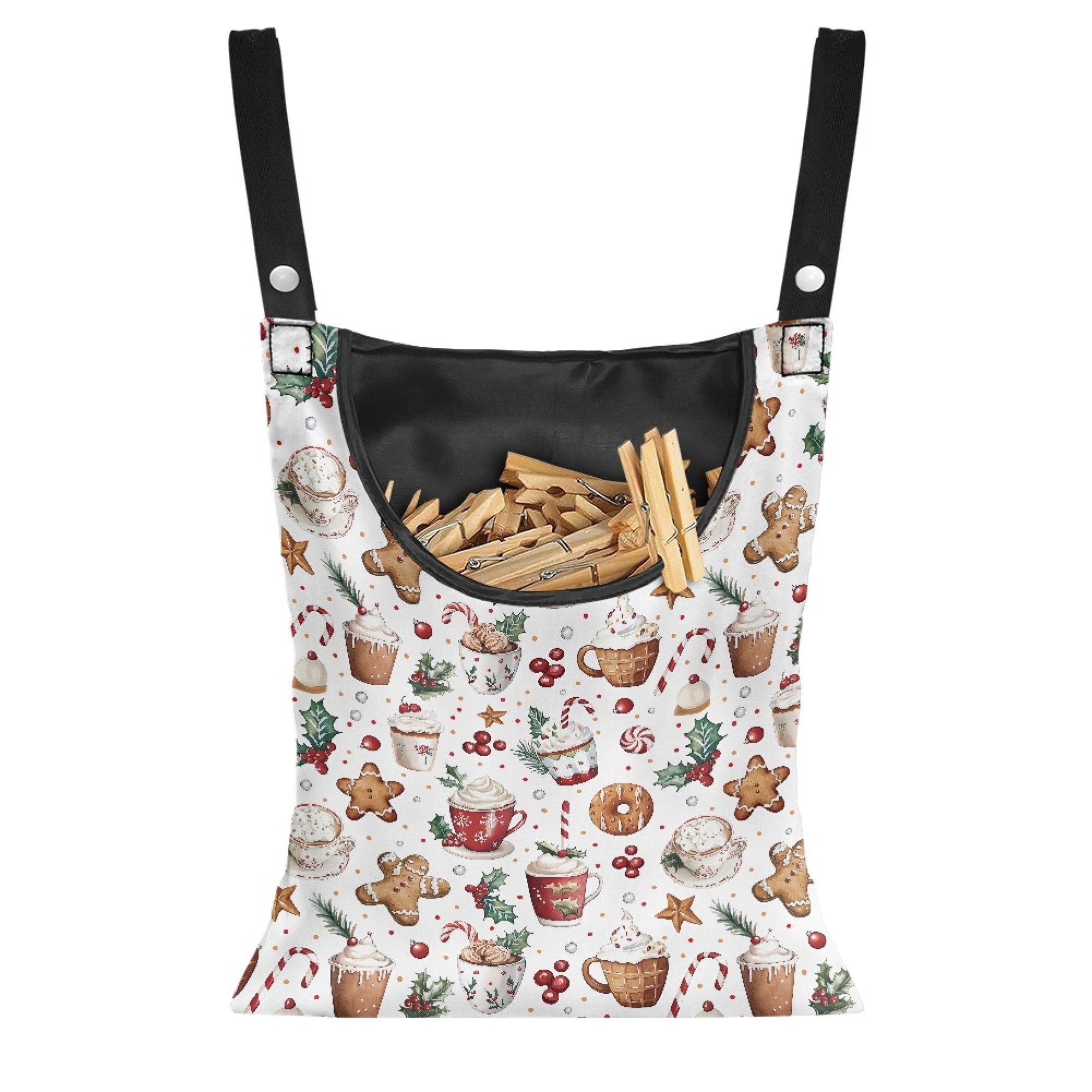 SEANATIVE Christmas Clothes Pin Bags Clothespin Bag Holder Gingerbread ...