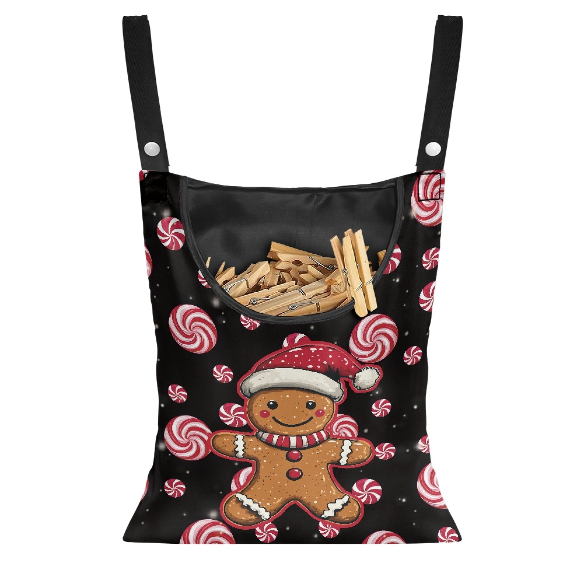 SEANATIVE Christmas Laundry Clothespin Bags Hanging Storage Organizer ...