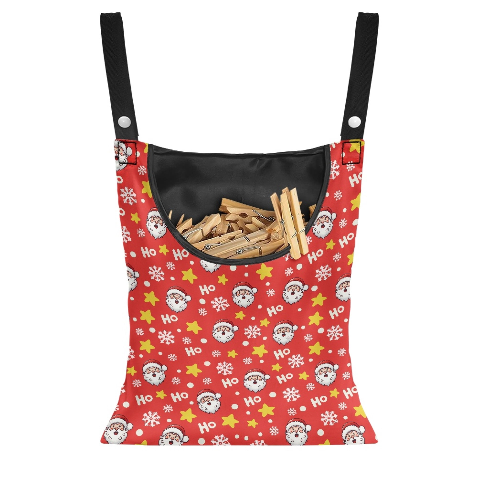 SEANATIVE Christmas Santa Clothespin Bag Set of 2 Ho Ho Ho Summer ...