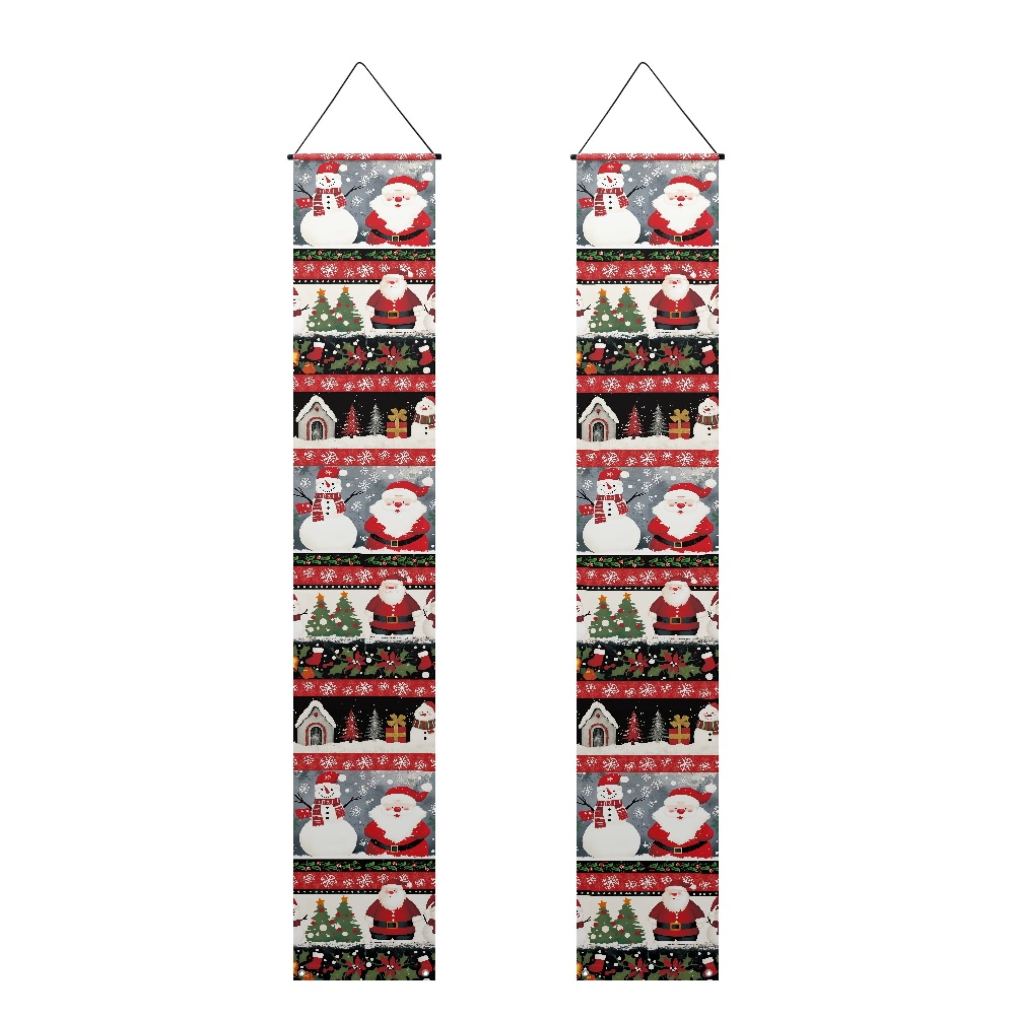 SEANATIVE Christmas Snowman Porch Flags Door Banner Xmas Santa Claus ...