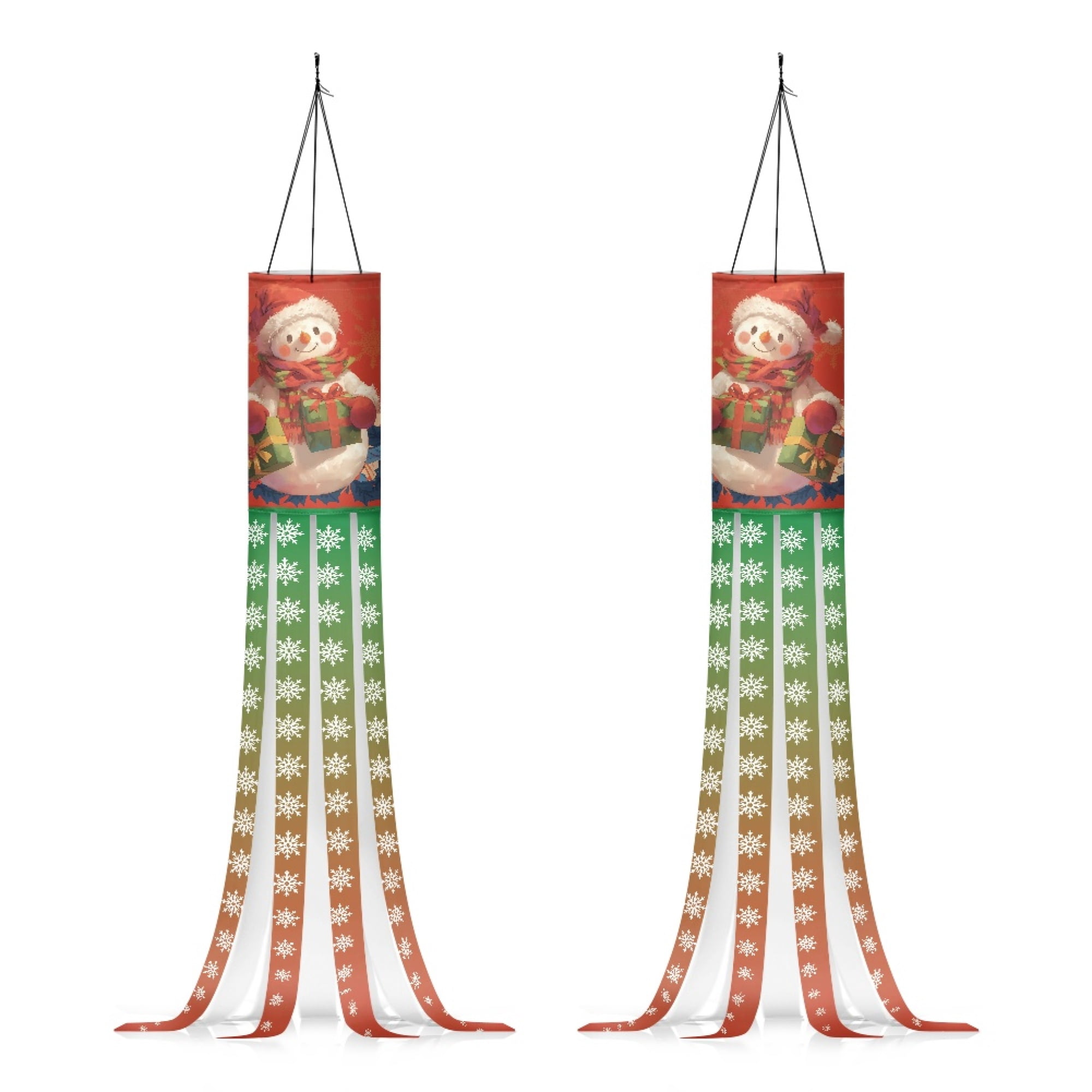 SEANATIVE Christmas Snowman Windsocks Flag Hanging Outdoor Xmas ...