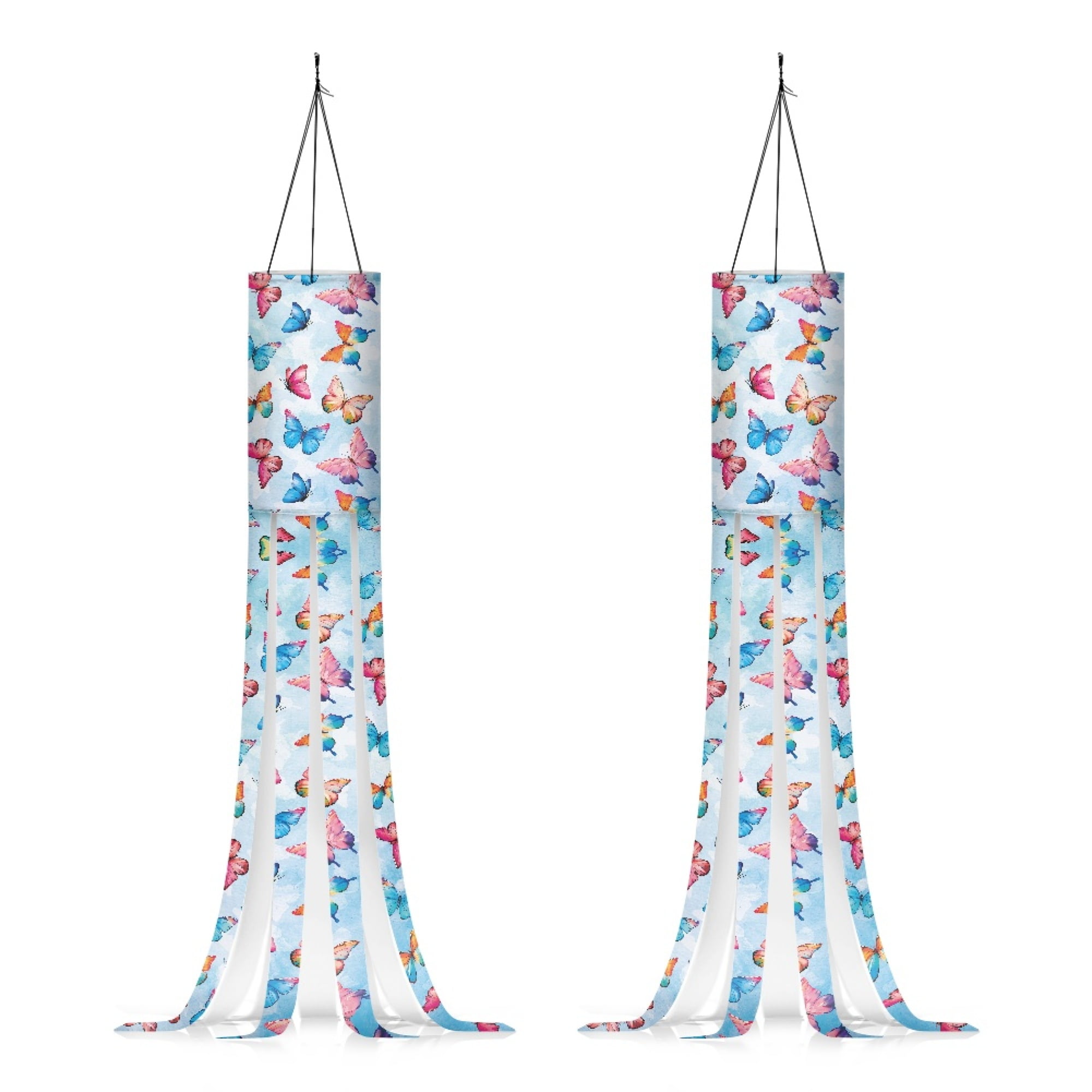 SEANATIVE Colorful Butterfly Windsocks Outdoor Handing 40 Inch Windsock ...