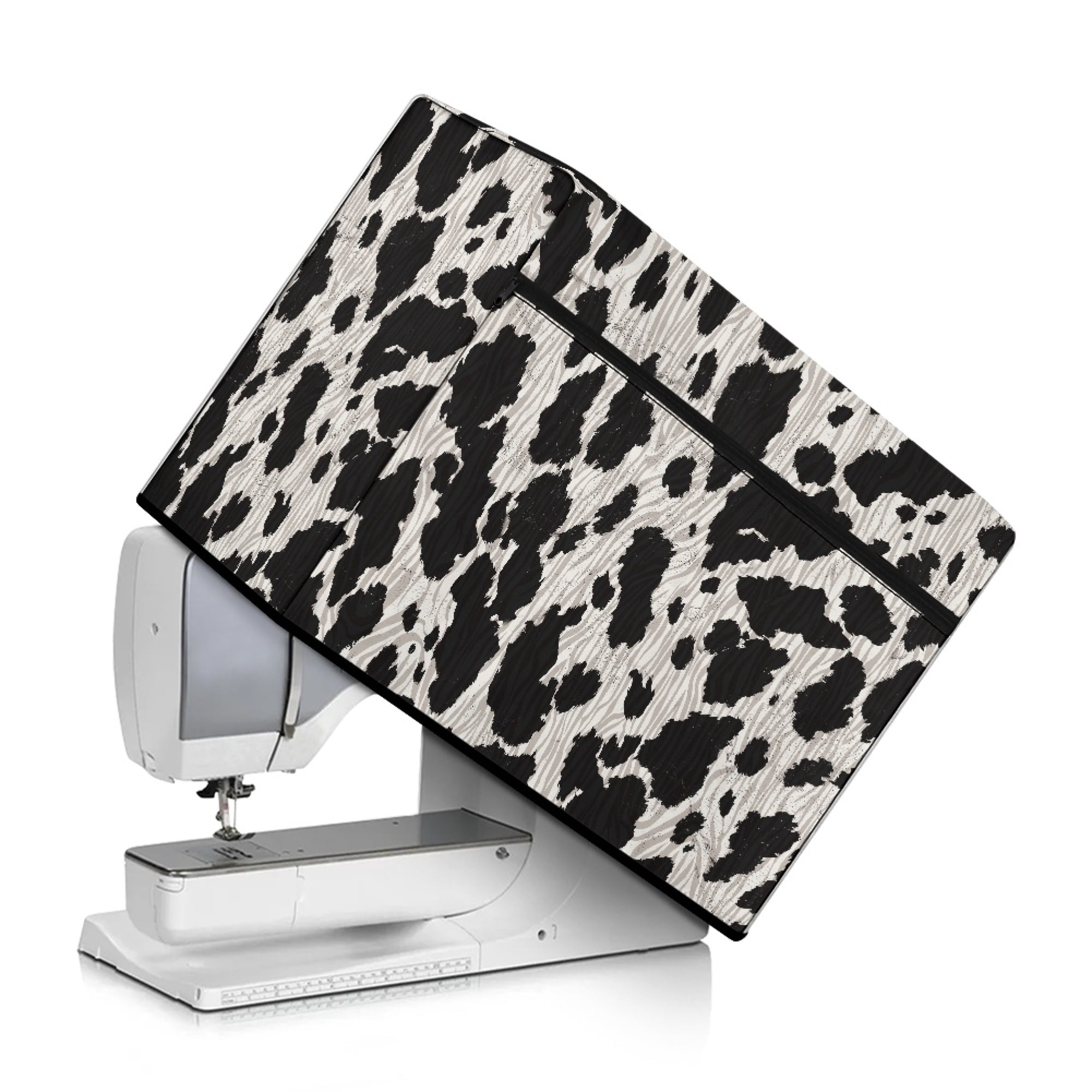 SEANATIVE Cow Print Sewing Machine Dust Cover Easy Storage Sewing ...